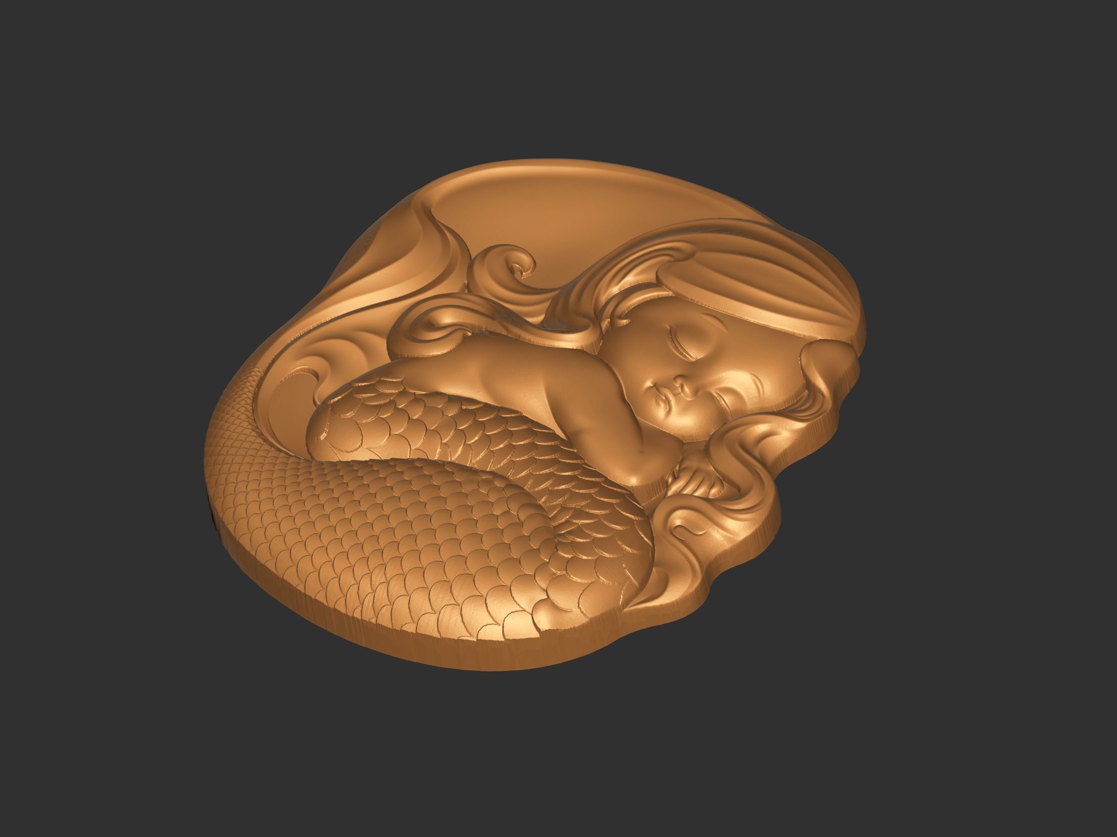 little mermaid 3D model 3D printable | CGTrader