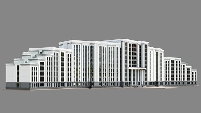 University Building ID050 3D model | CGTrader