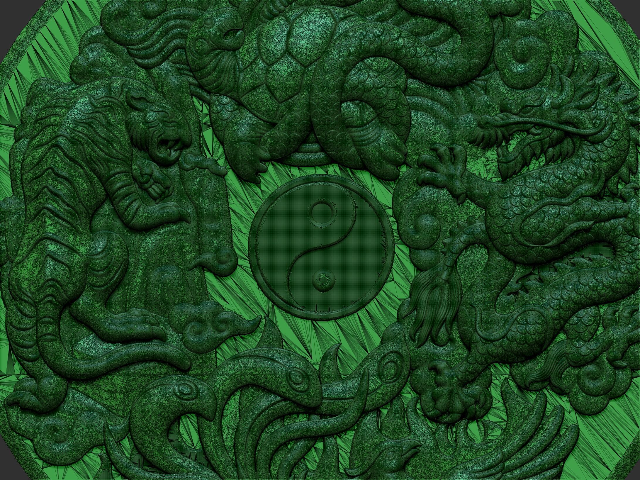 Ancient Four Beasts 3D model 3D printable | CGTrader