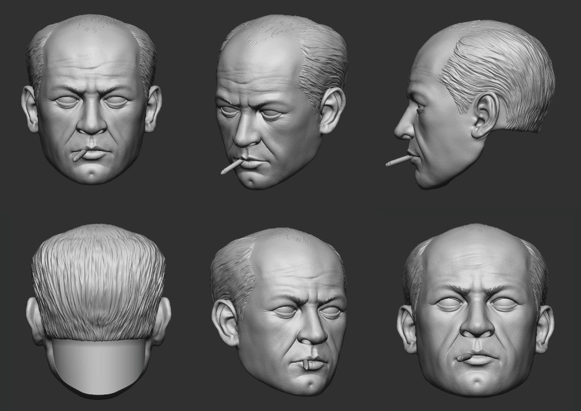 Jackson pollock head 3D model 3D printable | CGTrader