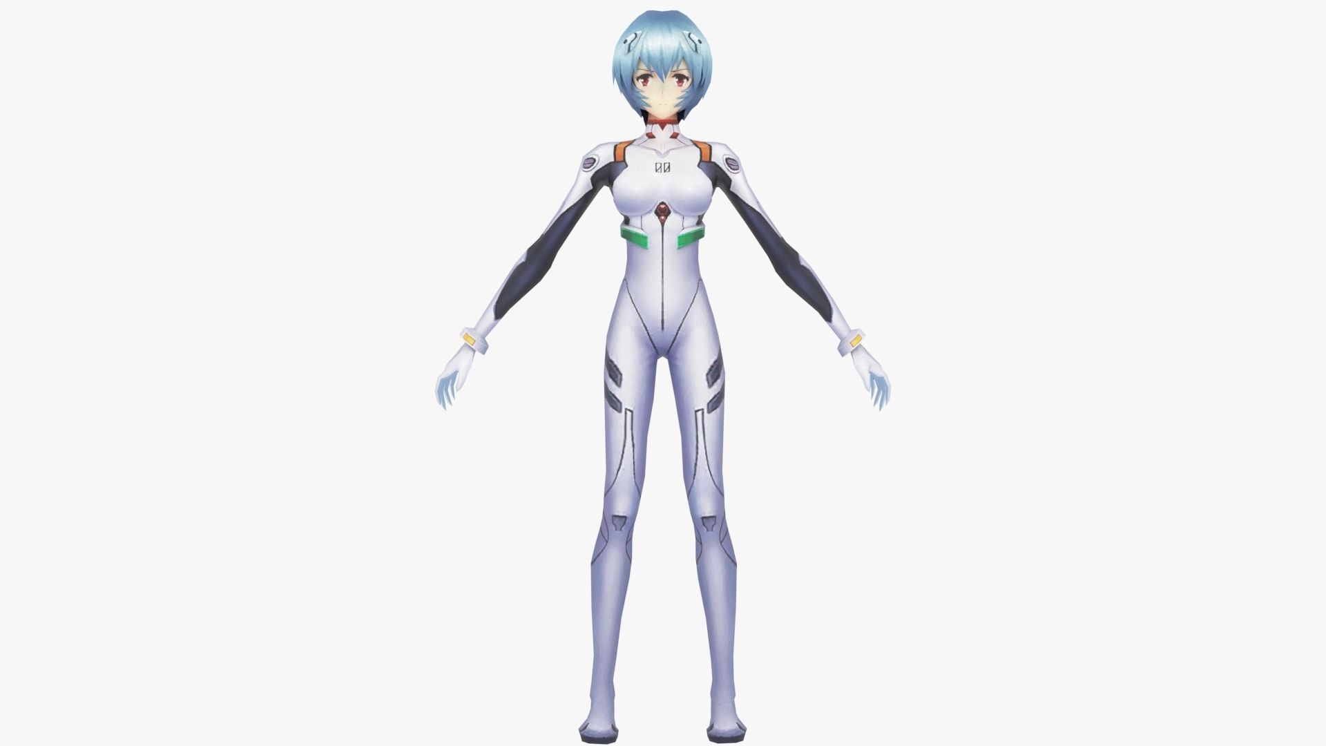 3D model Asuka Langley Soryu and Rei Ayanami - Evangelion VR / AR / low ...