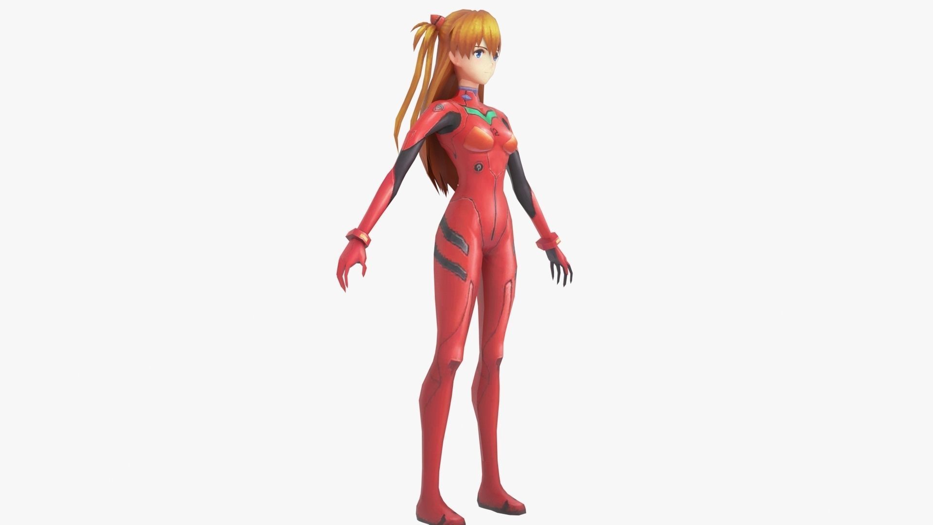 3D model Asuka Langley Soryu and Rei Ayanami - Evangelion VR / AR / low ...