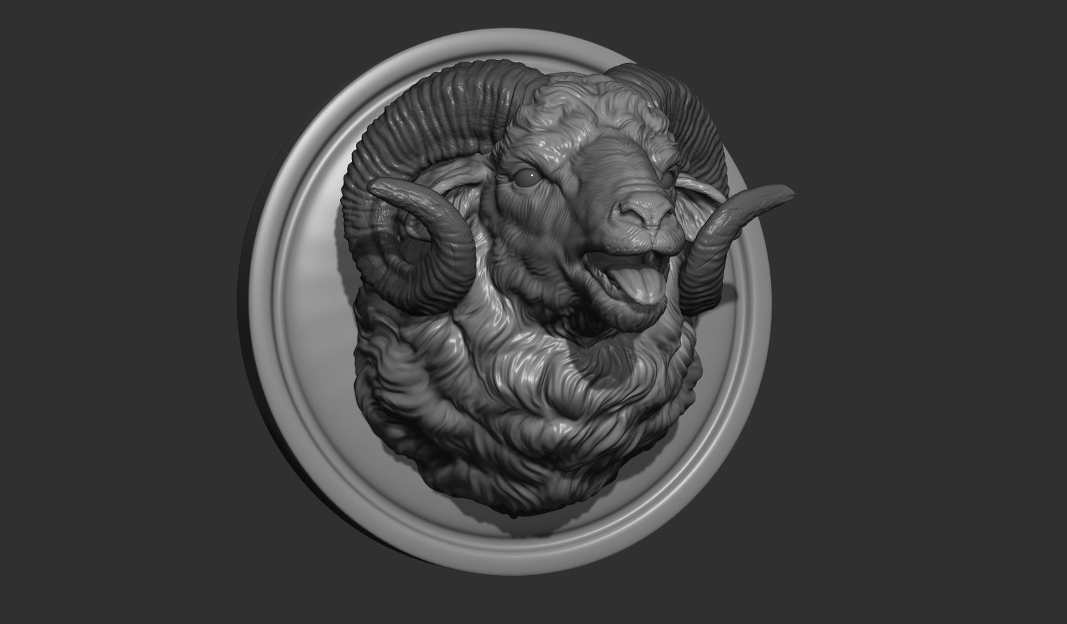 Bleating ram head 3D model 3D printable | CGTrader