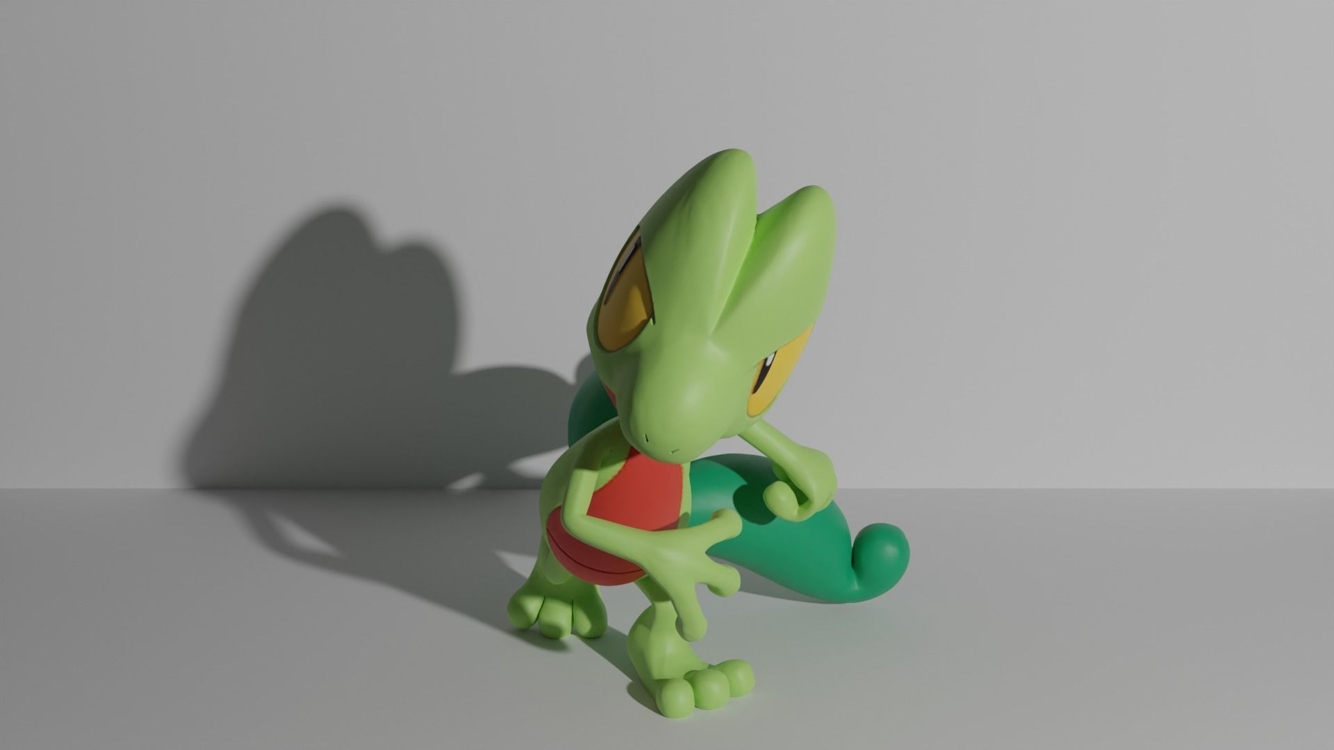Treecko pokemon 3D print model 3D model 3D printable | CGTrader