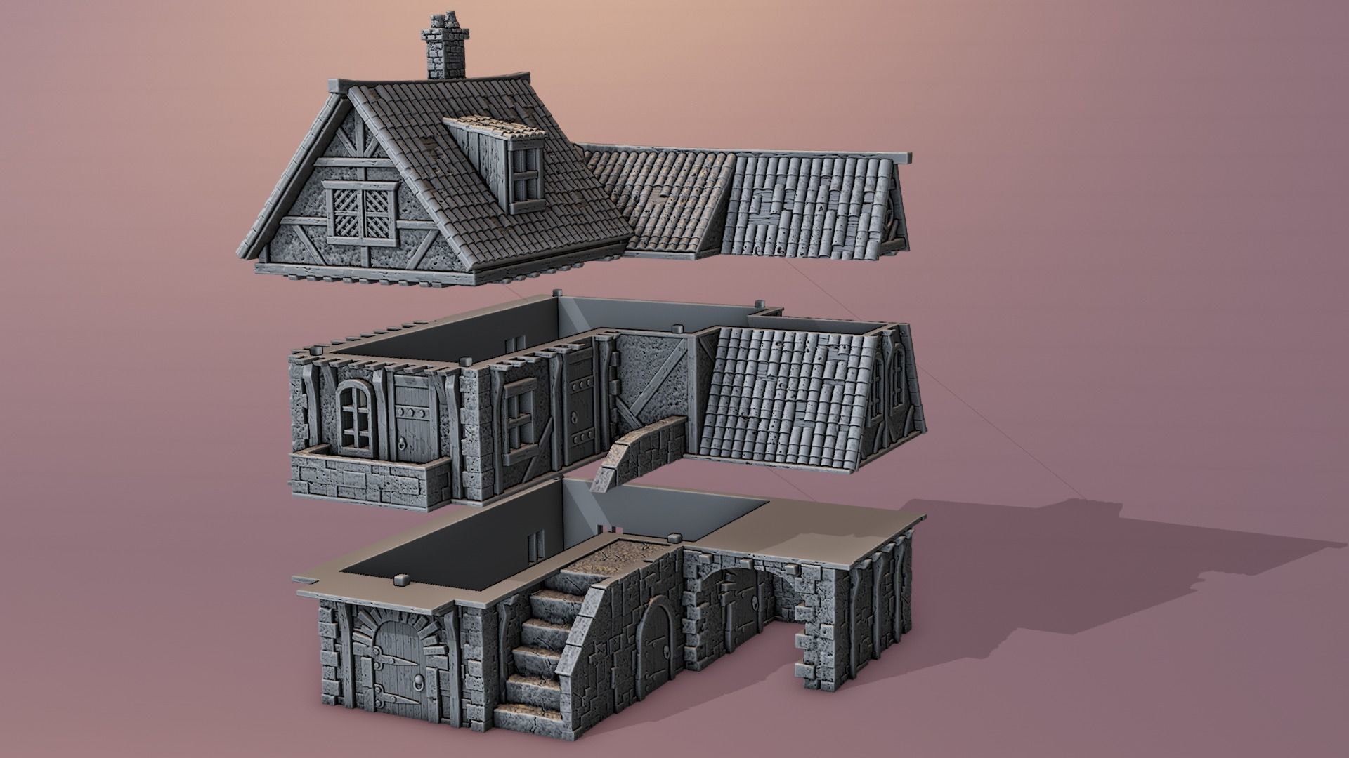 Medieval house 3D model 3D printable | CGTrader