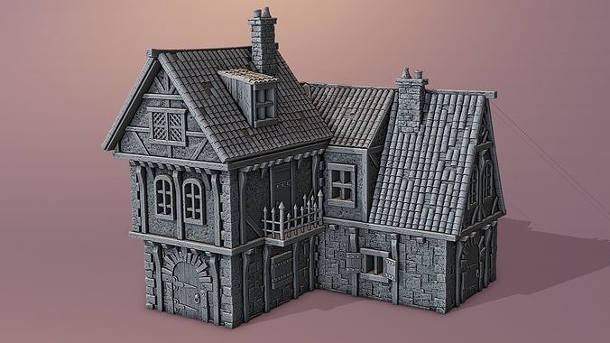 Medieval house 3D model 3D printable | CGTrader