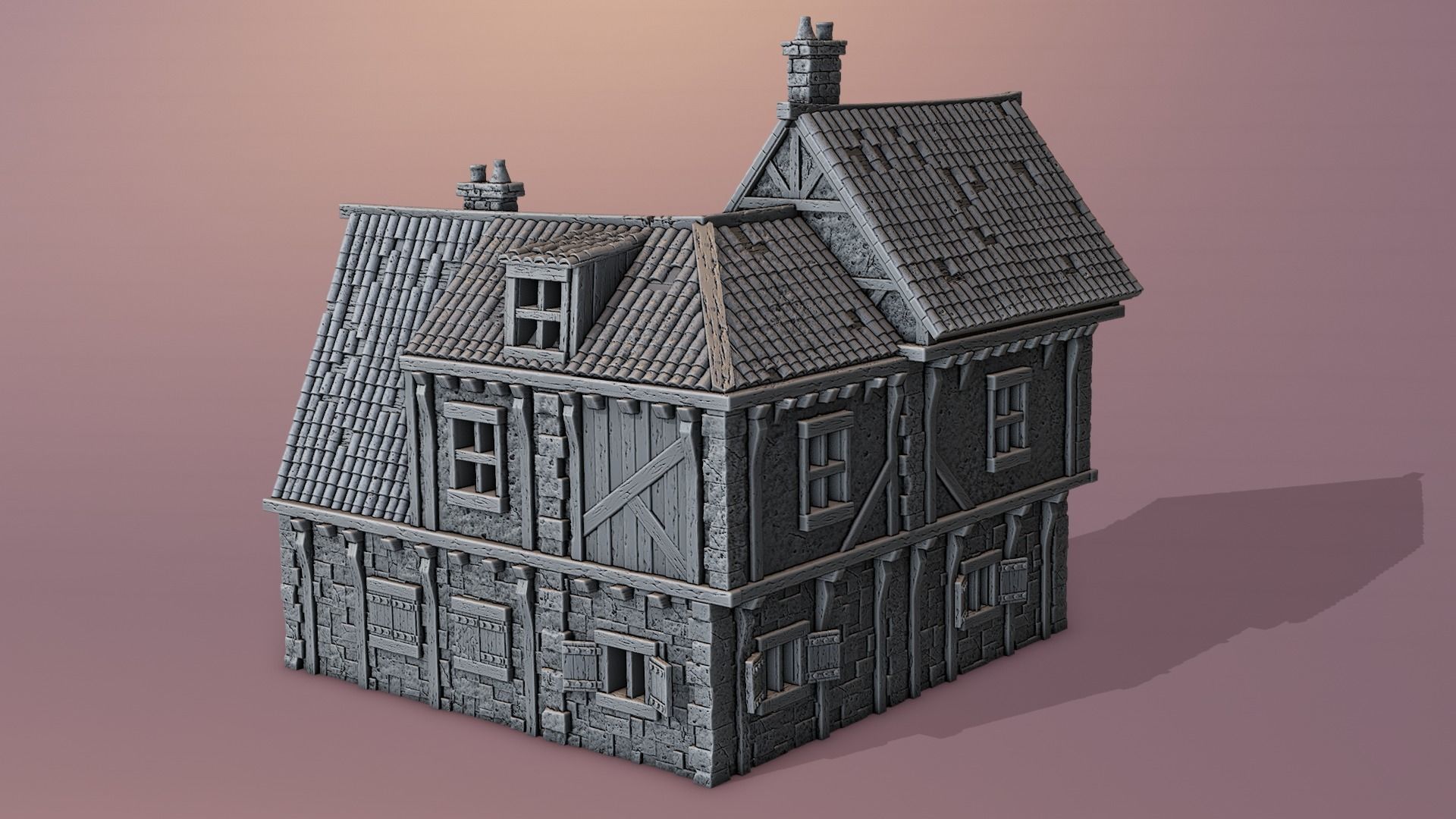 Medieval house 3D model 3D printable | CGTrader