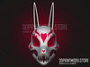 Neon White Game Cosplay Mask - Neon Red Mask - Halloween Costume 3D ...
