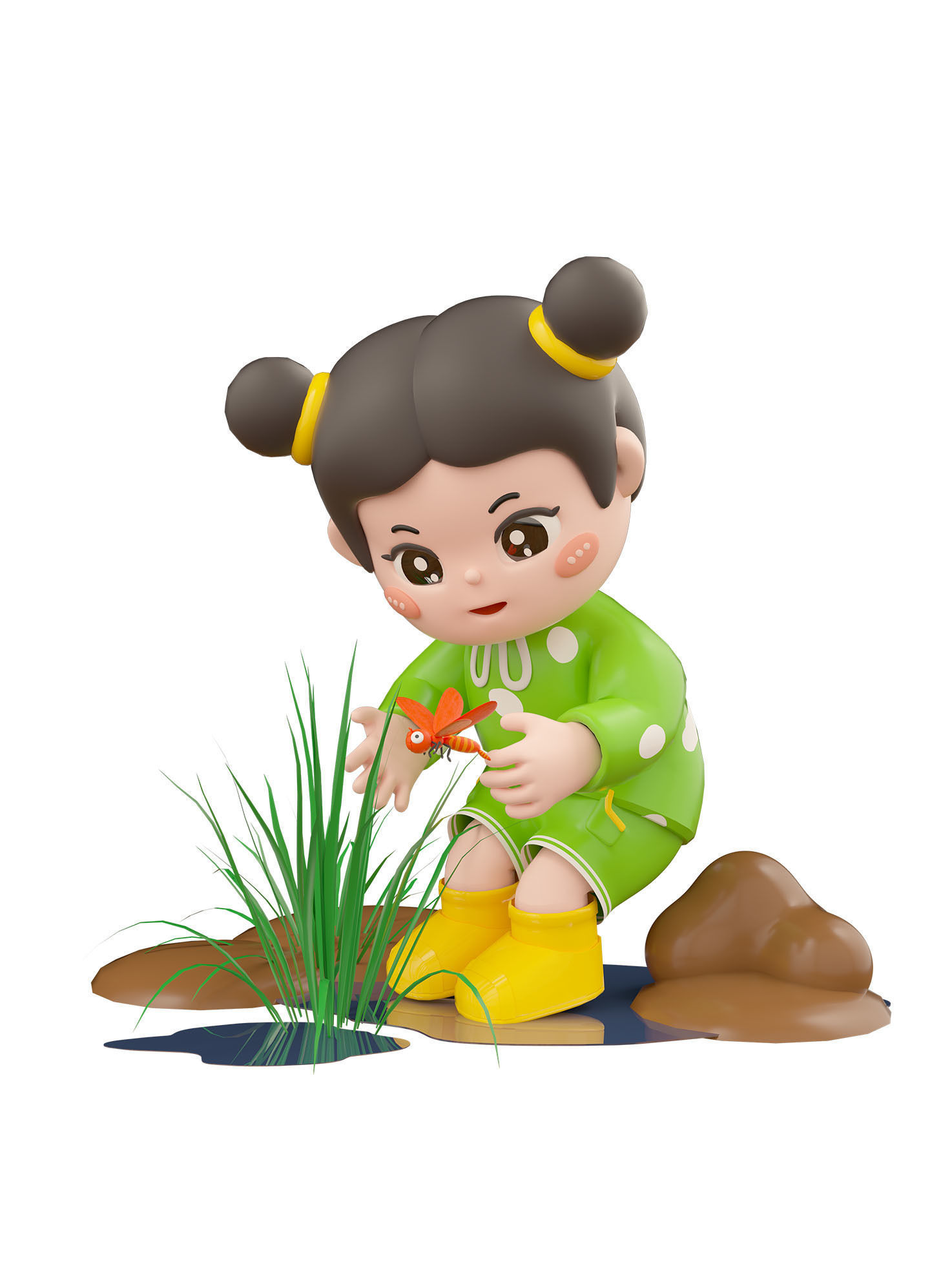 C4D model - cartoon girls and children 3D model | CGTrader