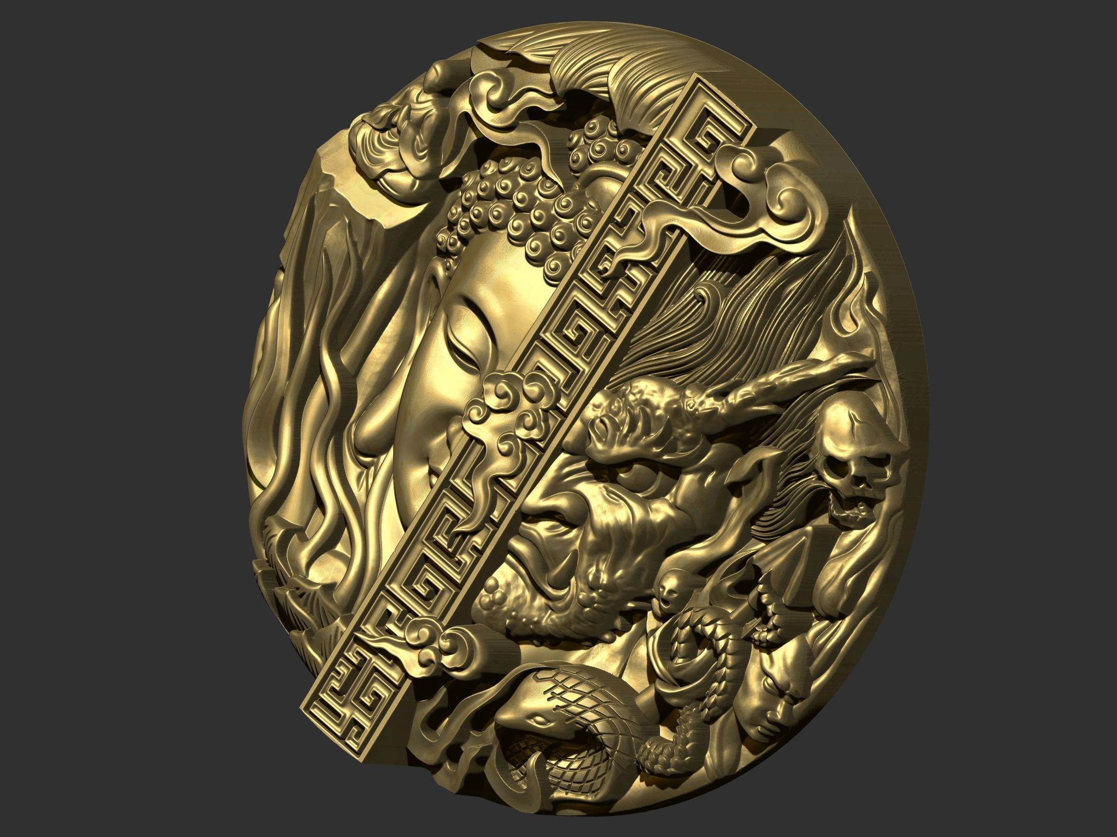 Buddha or Devil in a moment 3D model 3D printable | CGTrader