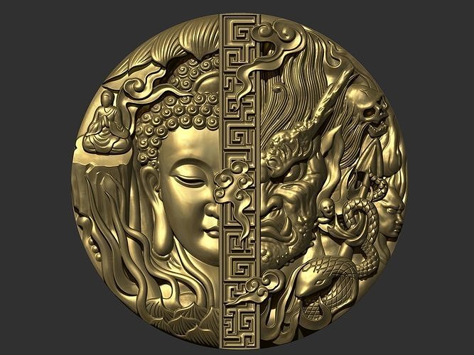 Buddha or Devil in a moment 3D model 3D printable | CGTrader
