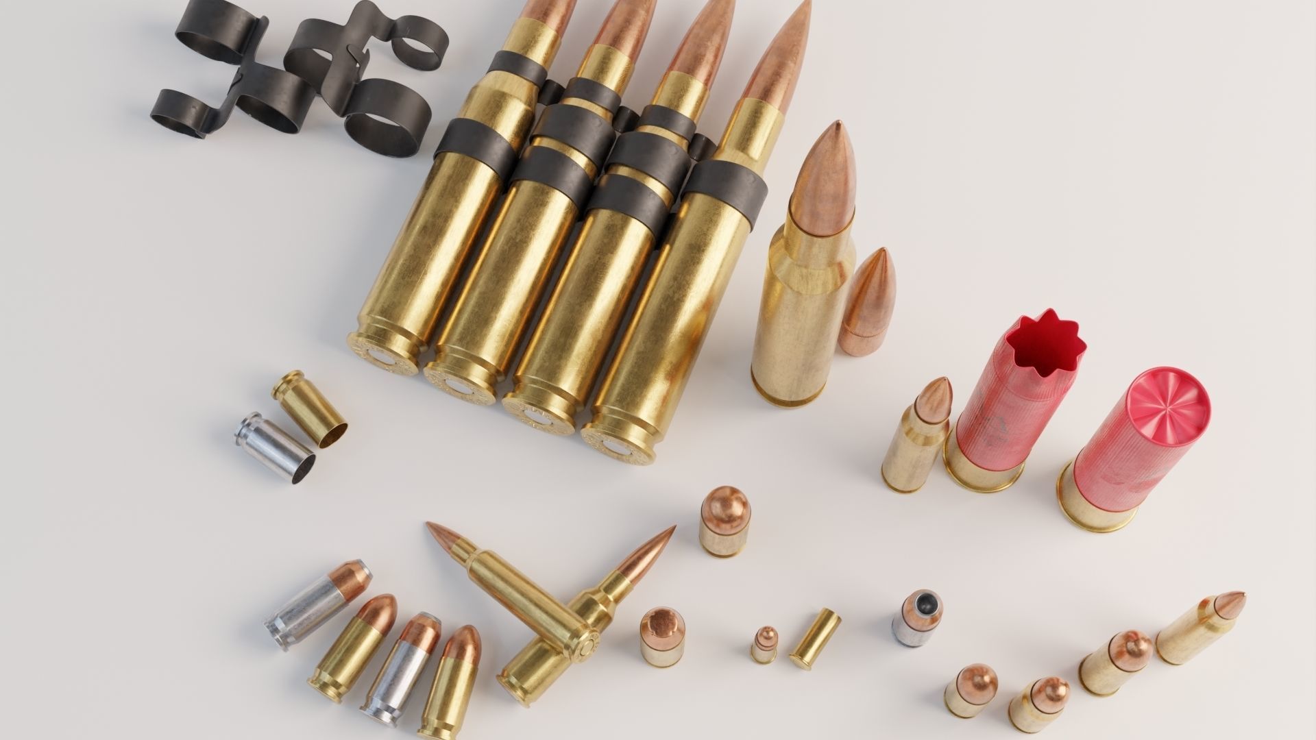 Pack of common ammunition 3D model | CGTrader