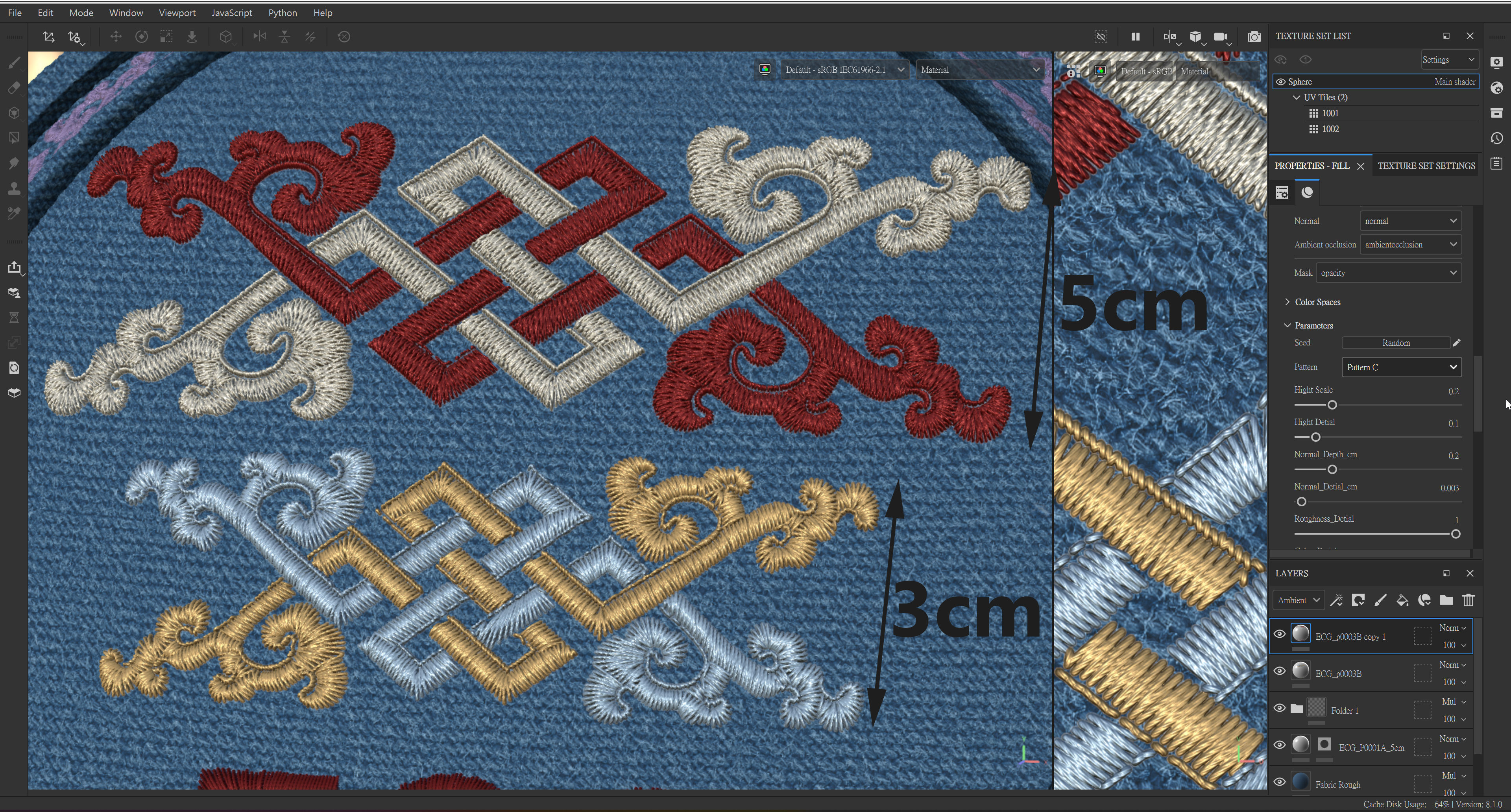 EmbroideryCG Pattern p0003B Ornament Borders Texture | CGTrader