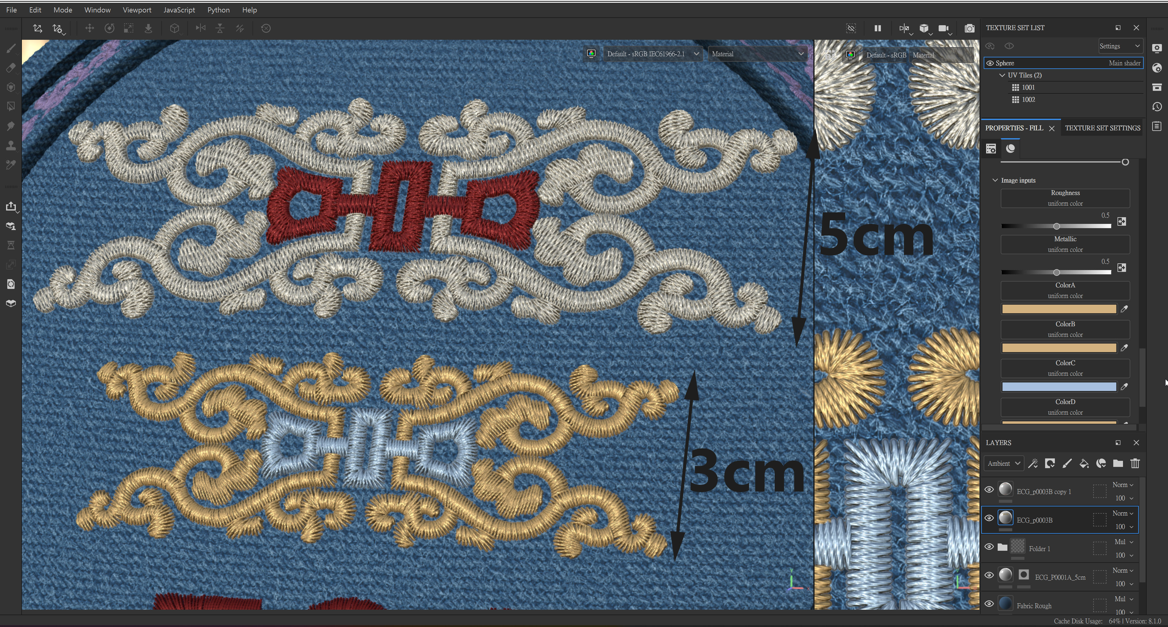 EmbroideryCG Pattern p0003B Ornament Borders Texture | CGTrader