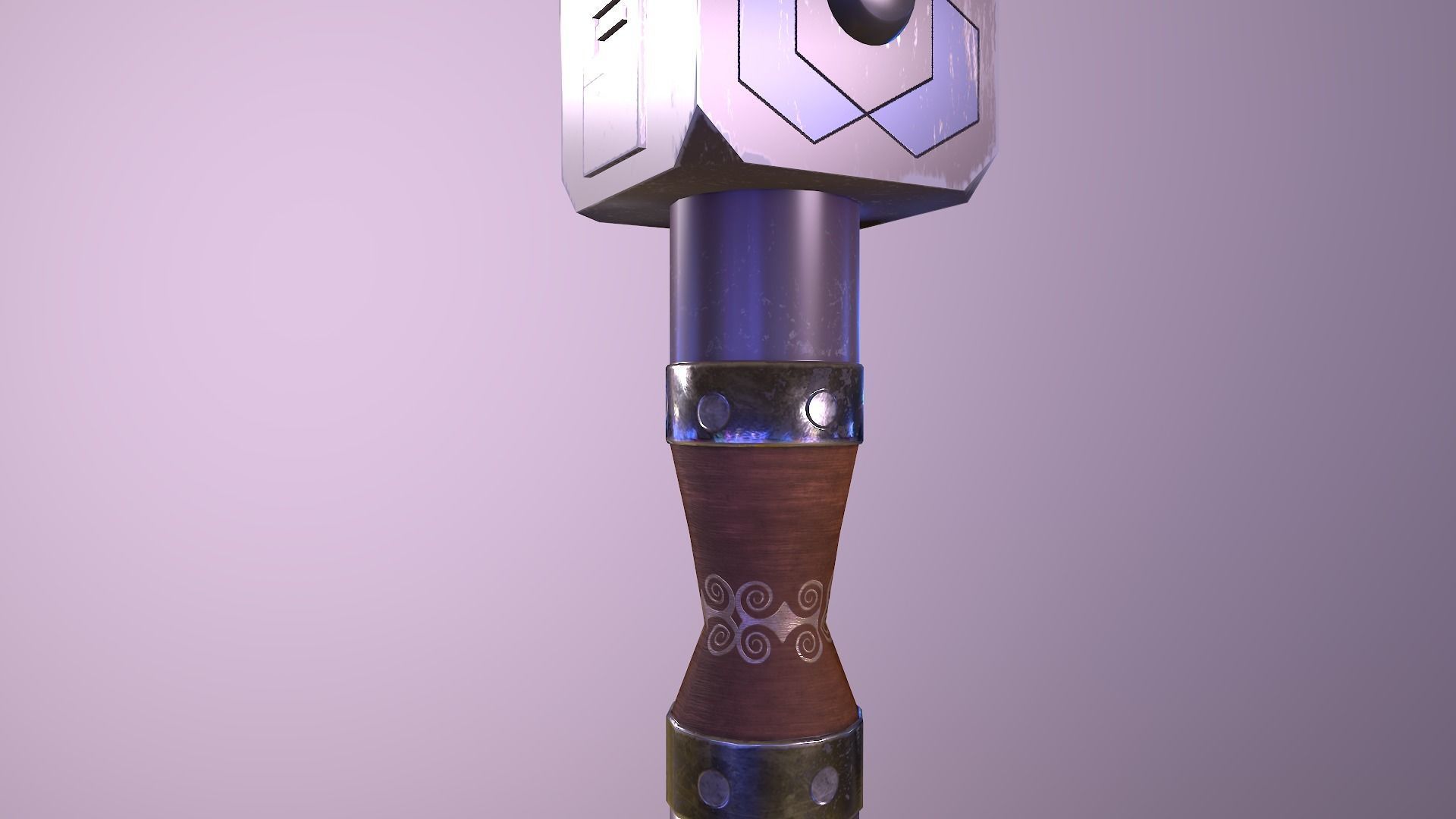 3D model stylized hammer weapon VR / AR / low-poly | CGTrader