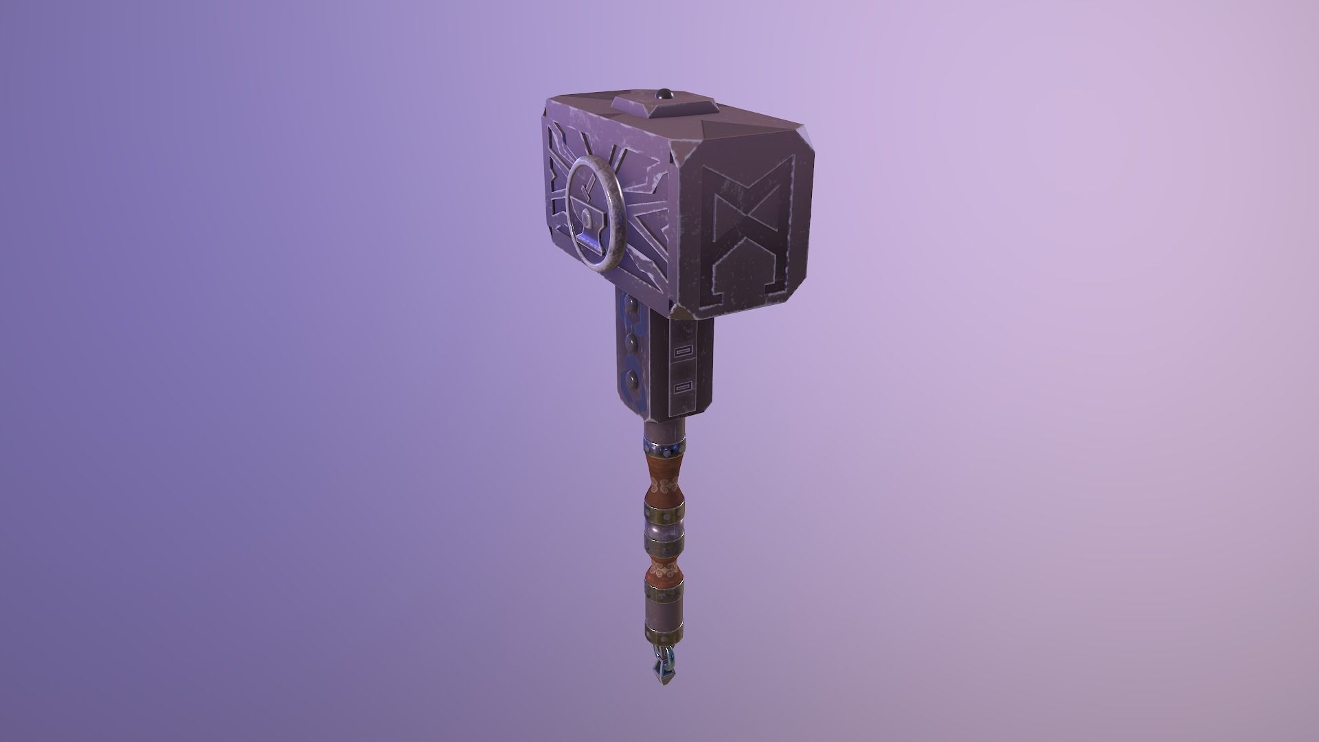 3D model stylized hammer weapon VR / AR / low-poly | CGTrader