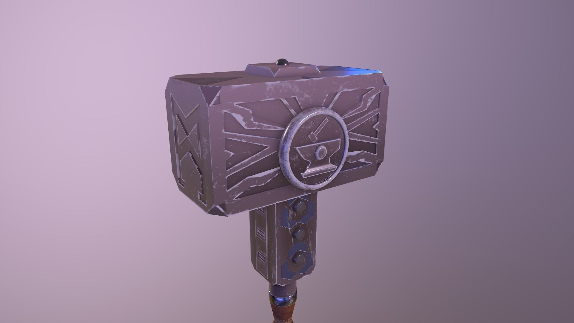 3D model stylized hammer weapon VR / AR / low-poly | CGTrader