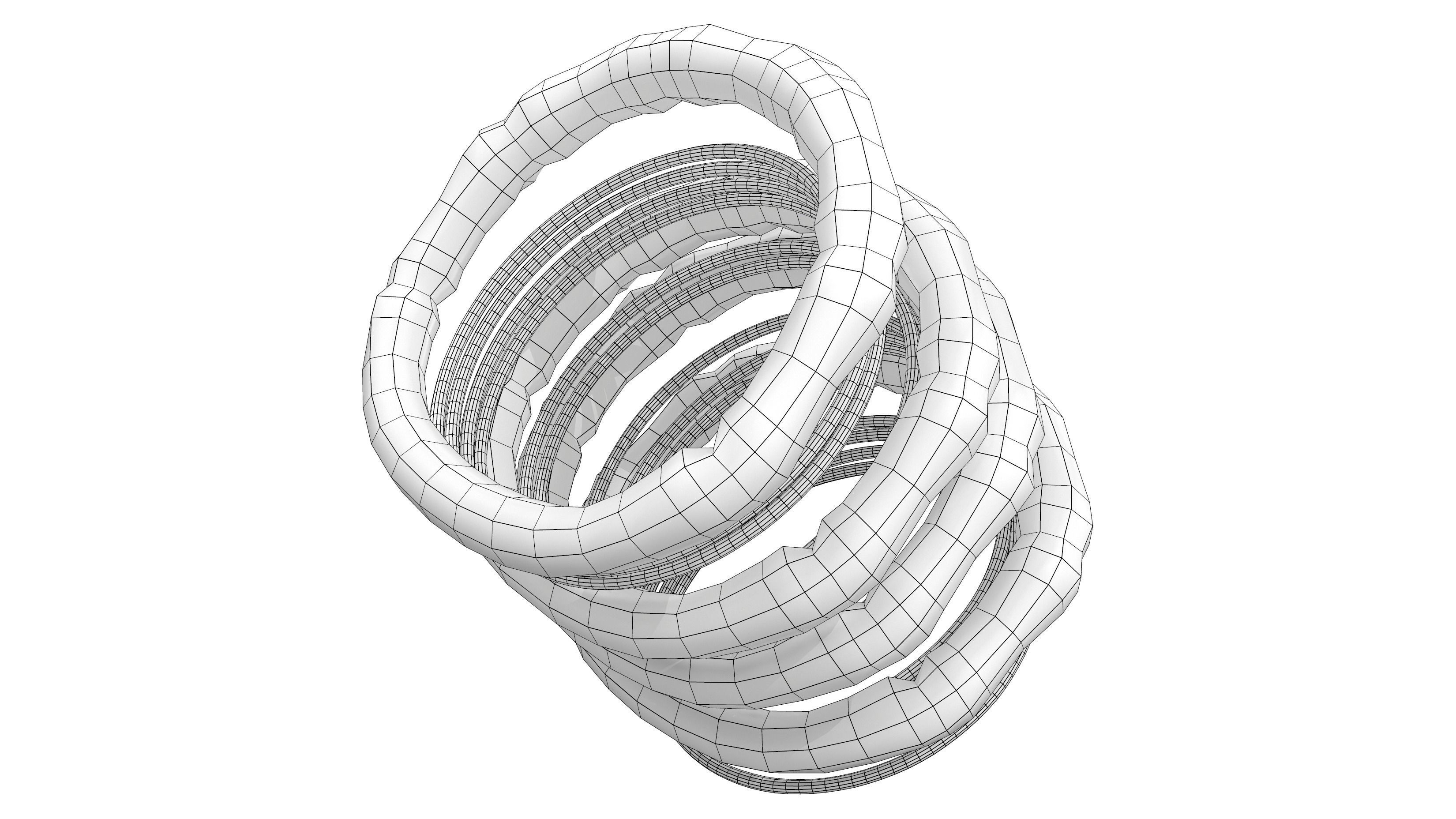 3D model Metal Bones Springs Mix Rapper Bracelet VR / AR / low-poly ...