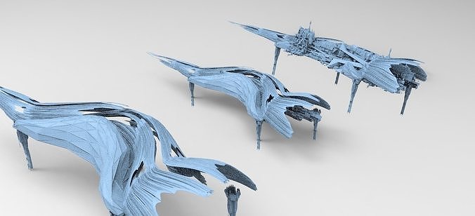 Hybrid base design Exterior Ship 3 models 3D model | CGTrader