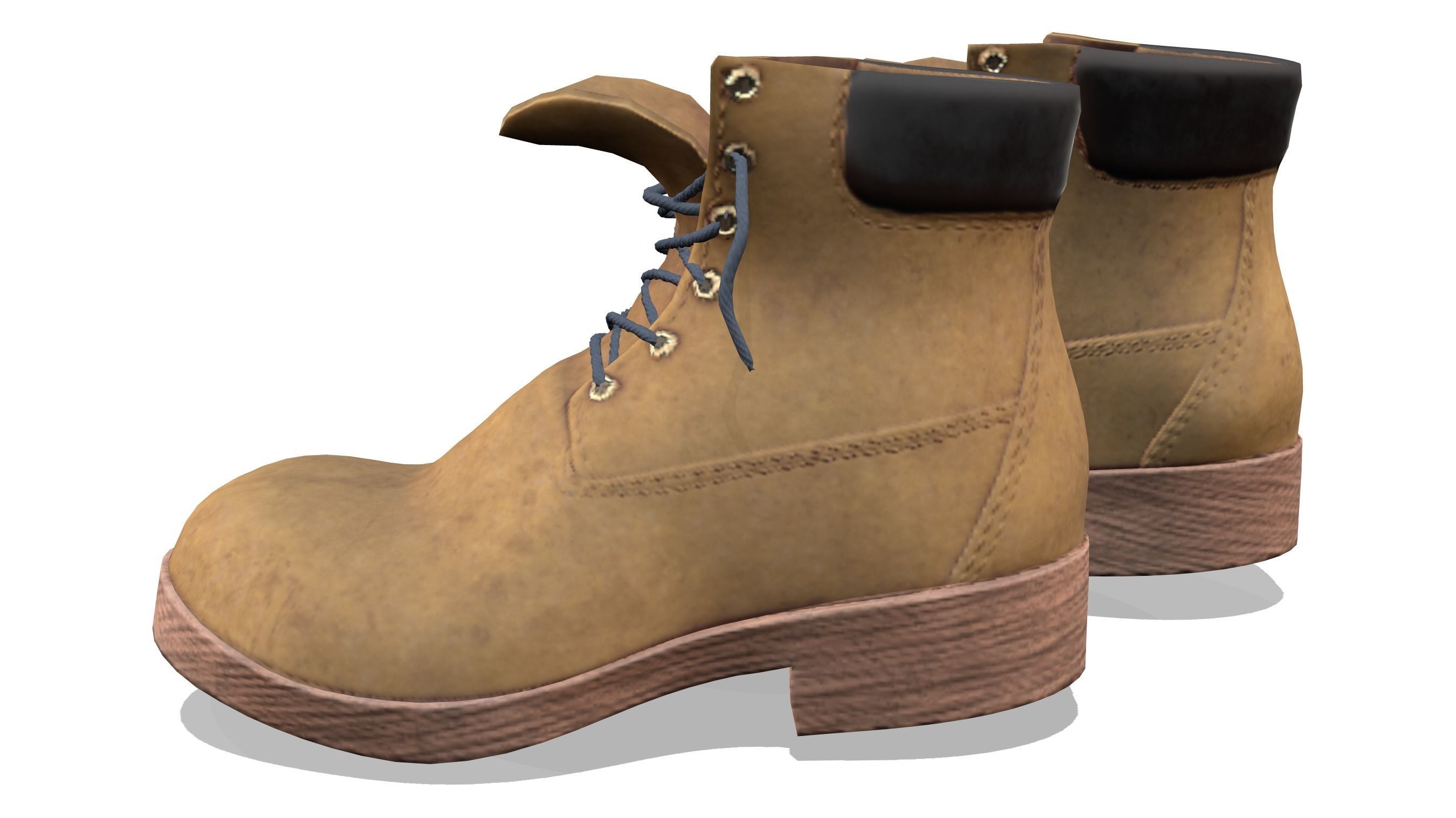 3D model Brown Female Rapper Combat Boots VR / AR / low-poly | CGTrader