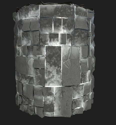 tiles with snow free Texture | CGTrader