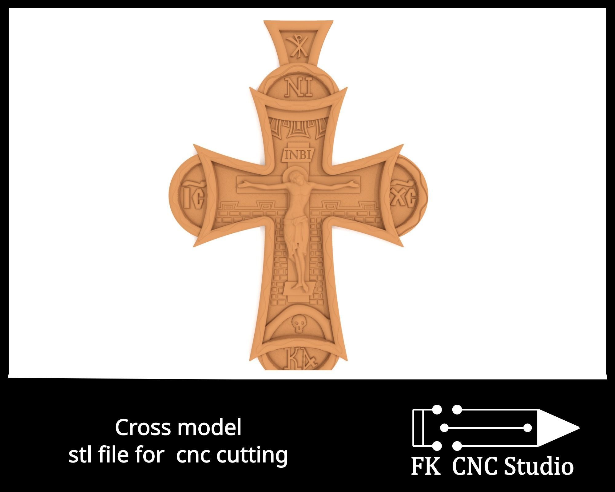 Cross 3d model - for cnc carving 3D model 3D printable | CGTrader