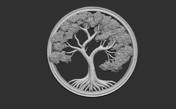 Tree Bas Relief 3D model for cnc 3d printing 3D model 3D printable ...