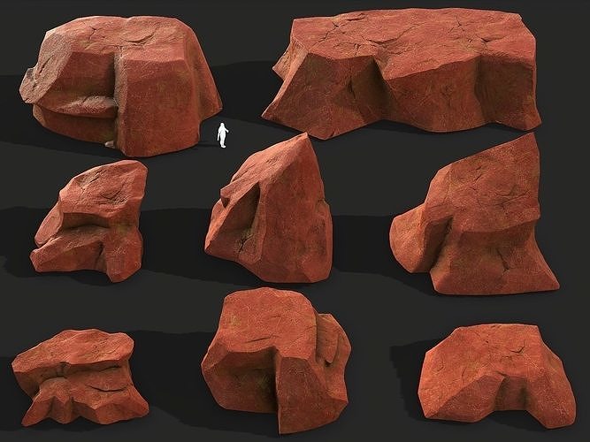 3D model Mountain Rocks - 3D Models PBR Pack 03 VR / AR / low-poly ...