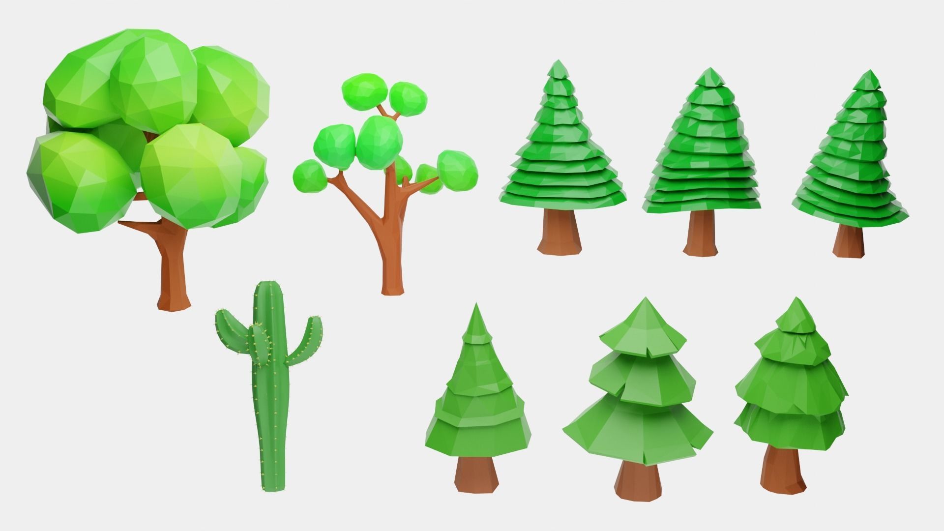 3D model Trees Pack VR / AR / low-poly | CGTrader