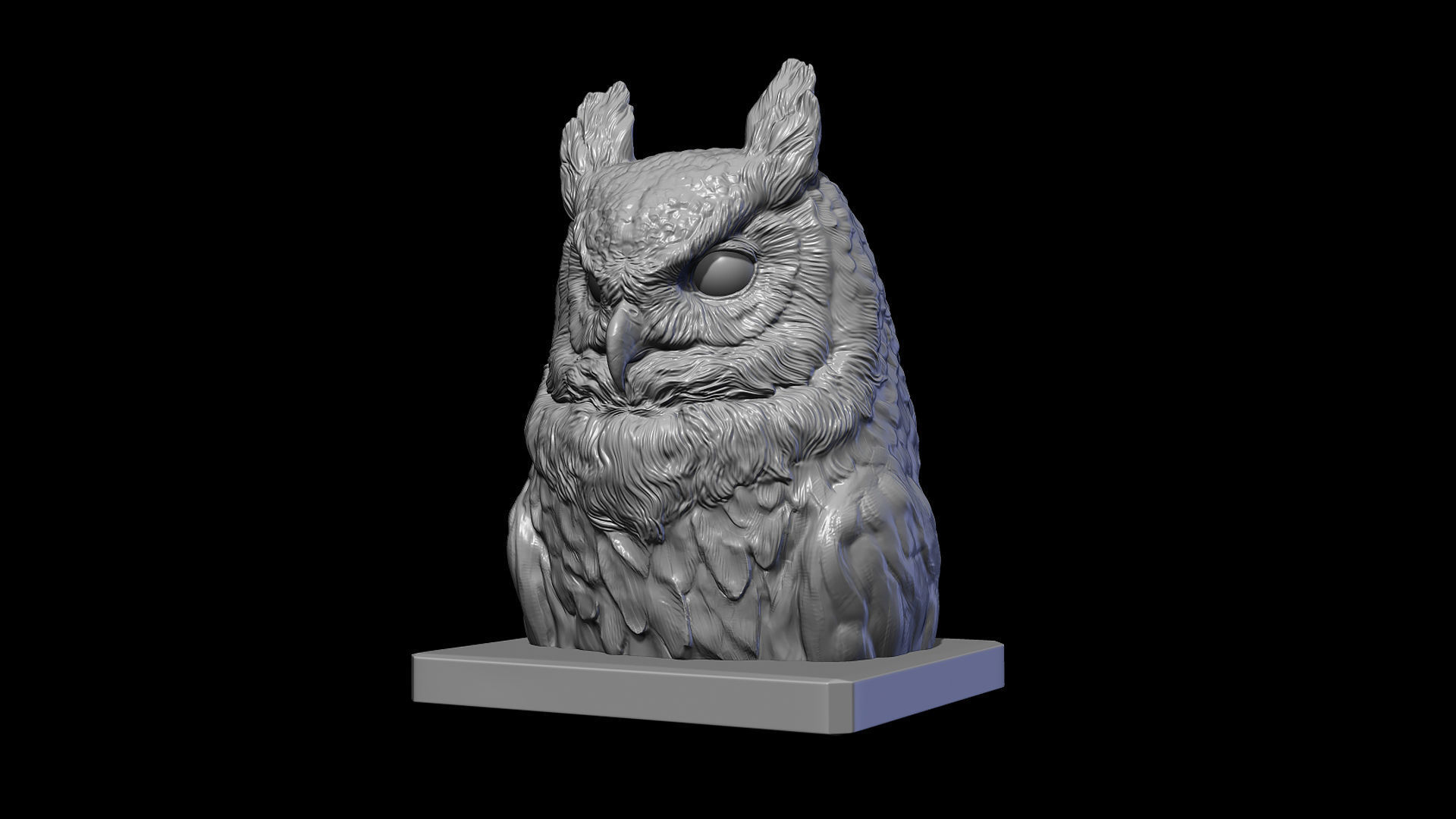 Owl head 3D model 3D printable | CGTrader