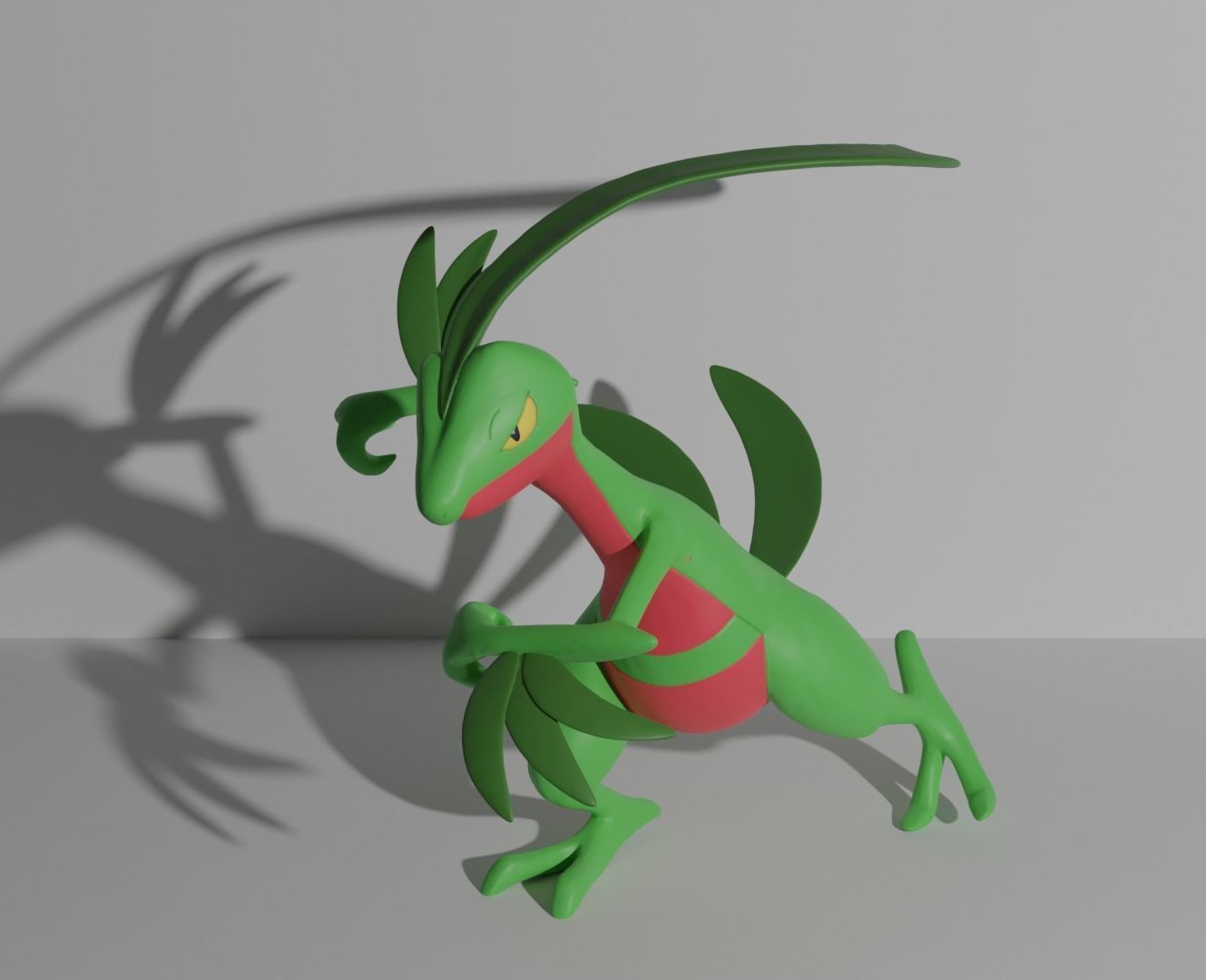 Treecko Grovyle Sceptile And Mega 3d Print Model 3d Model 3d Printable