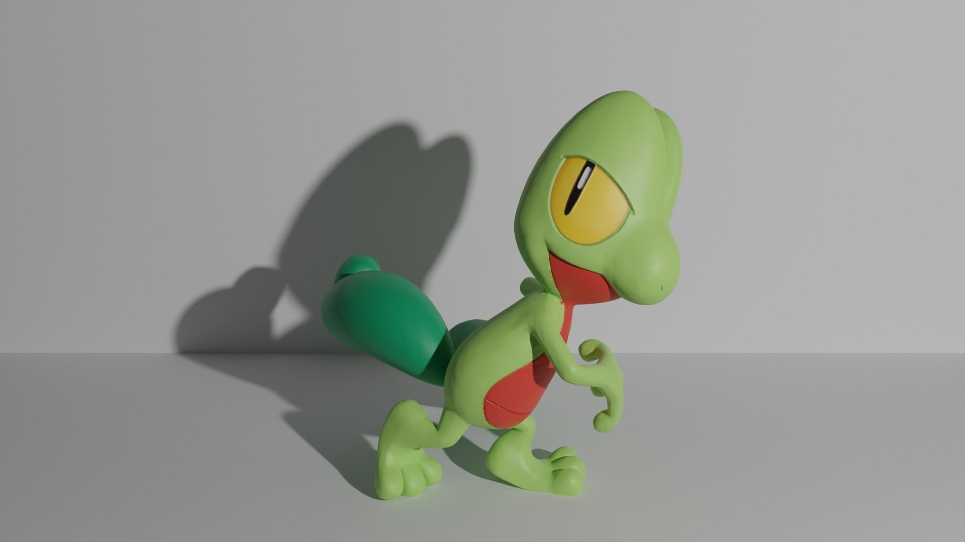 Treecko Grovyle Sceptile And Mega 3d Print Model 3d Model 3d Printable
