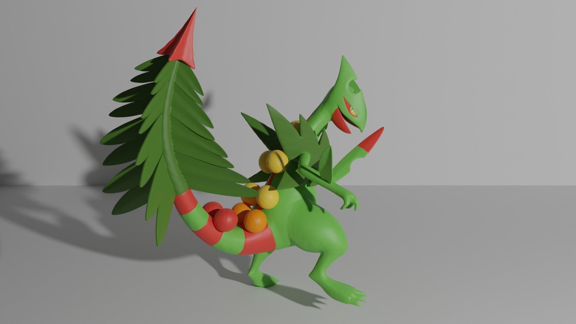 Treecko Grovyle Sceptile and Mega 3D print model 3D model 3D printable ...