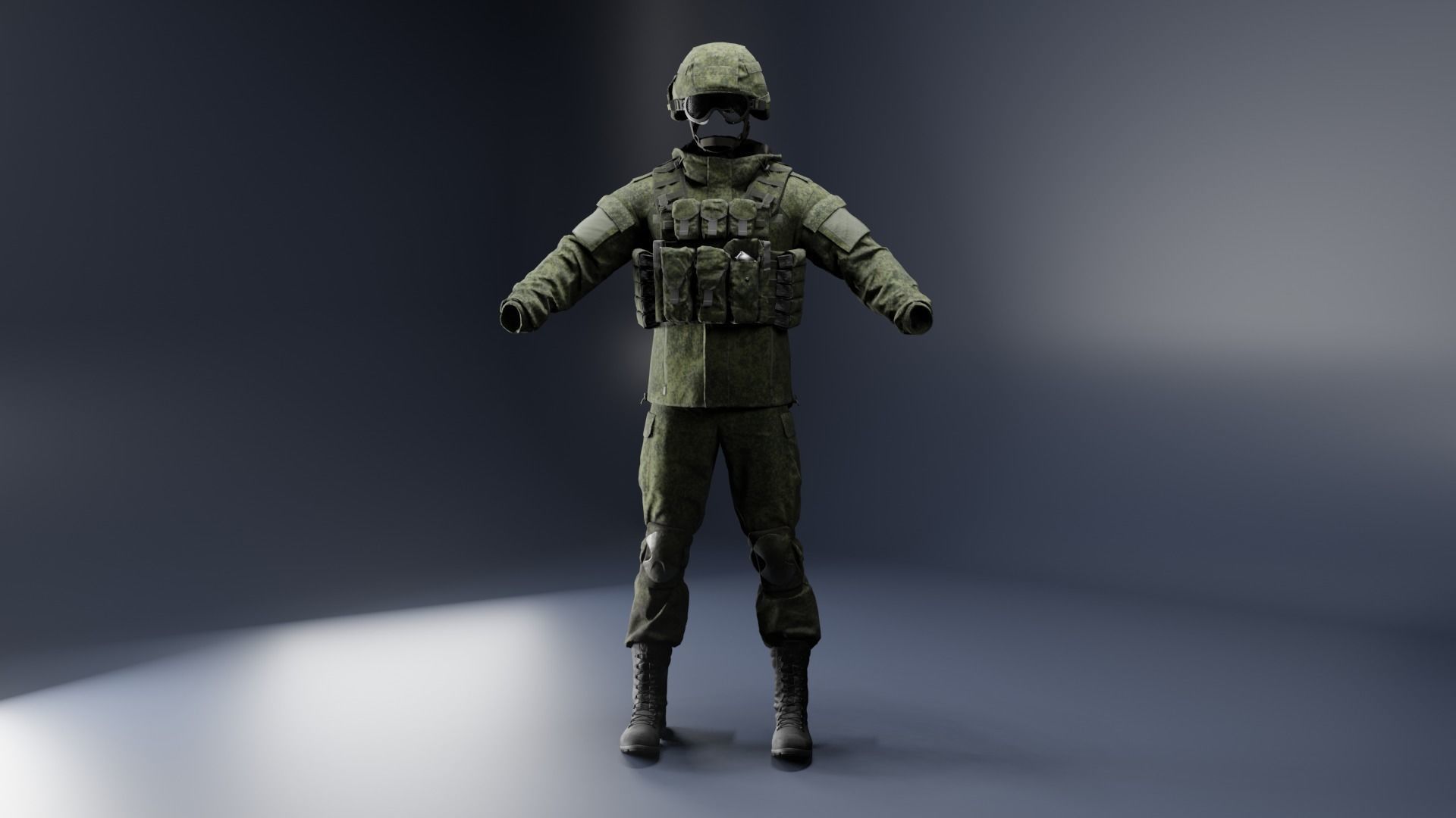 3D model Modern Russian Soldier Ratnik VR / AR / low-poly | CGTrader