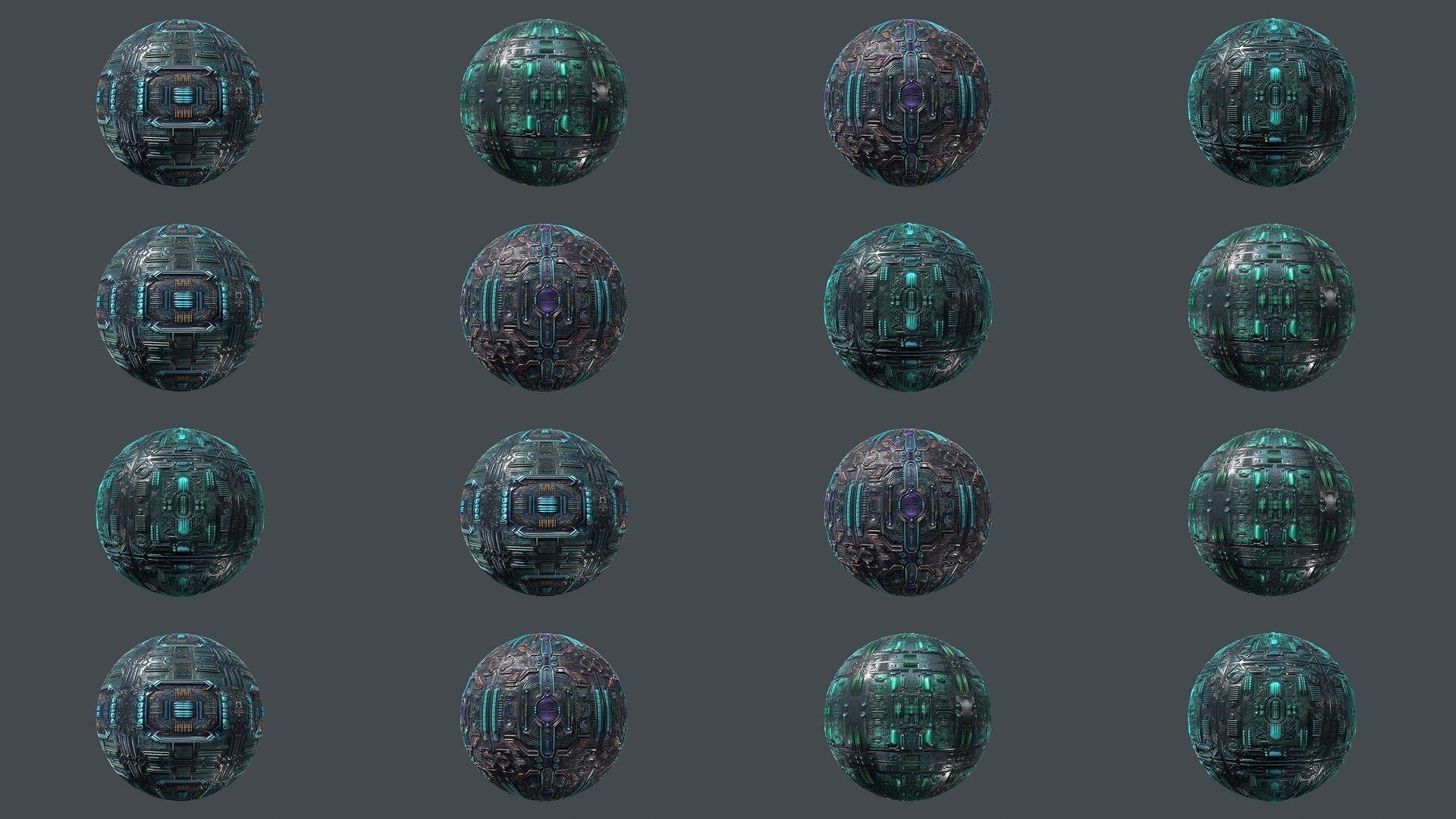 20 Cyberpunk Seamless PBR Texture Pack 01 3D Model Collection | CGTrader