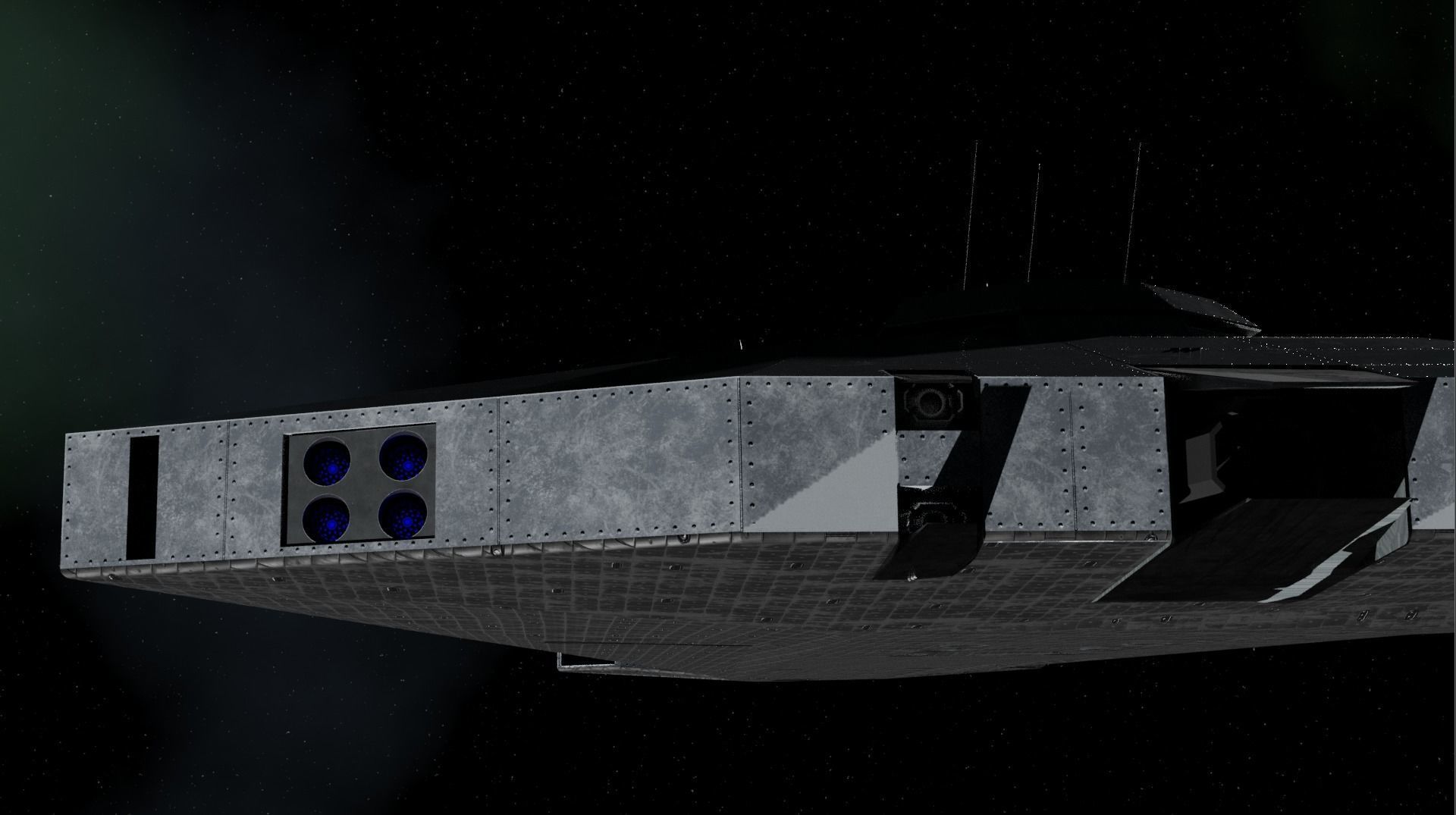 Heron-class Heavy Interceptor Frigate 3D model animated | CGTrader