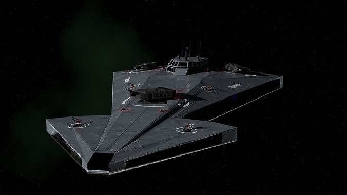 Heron-class Heavy Interceptor Frigate 3D model animated | CGTrader