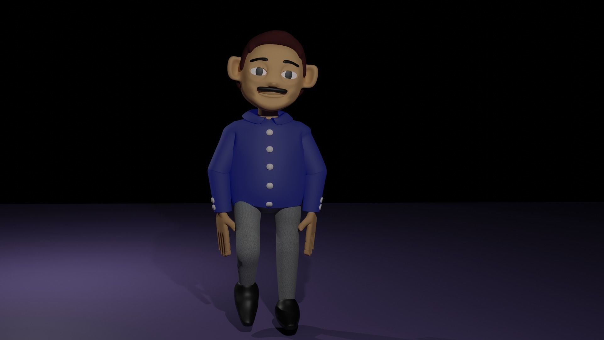 3D CARTOON CHARACTER OF MAN WITH SIMPLE ARMATURE 3D model animated ...