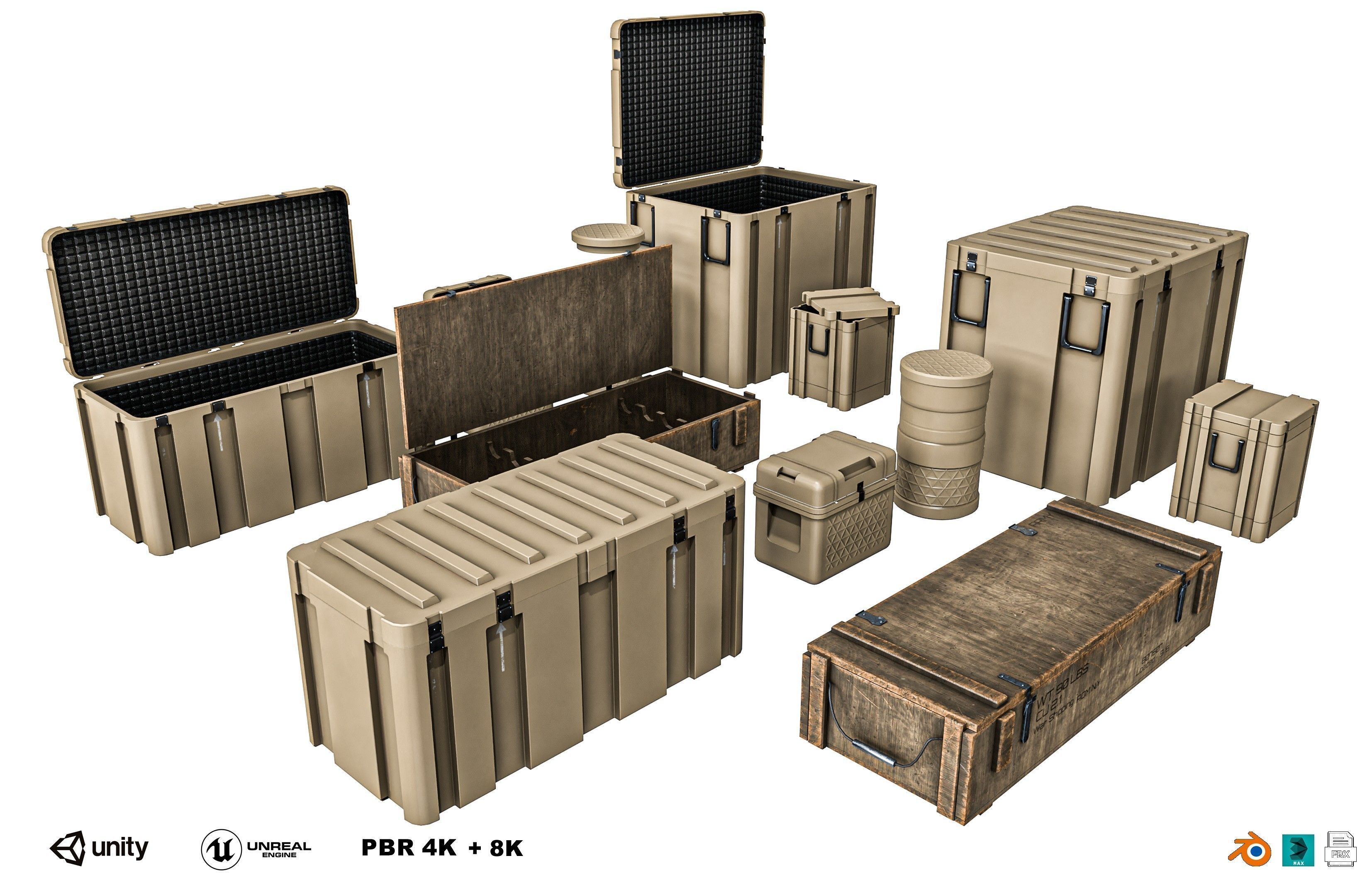 3D model Military Crate Package VR / AR / low-poly | CGTrader