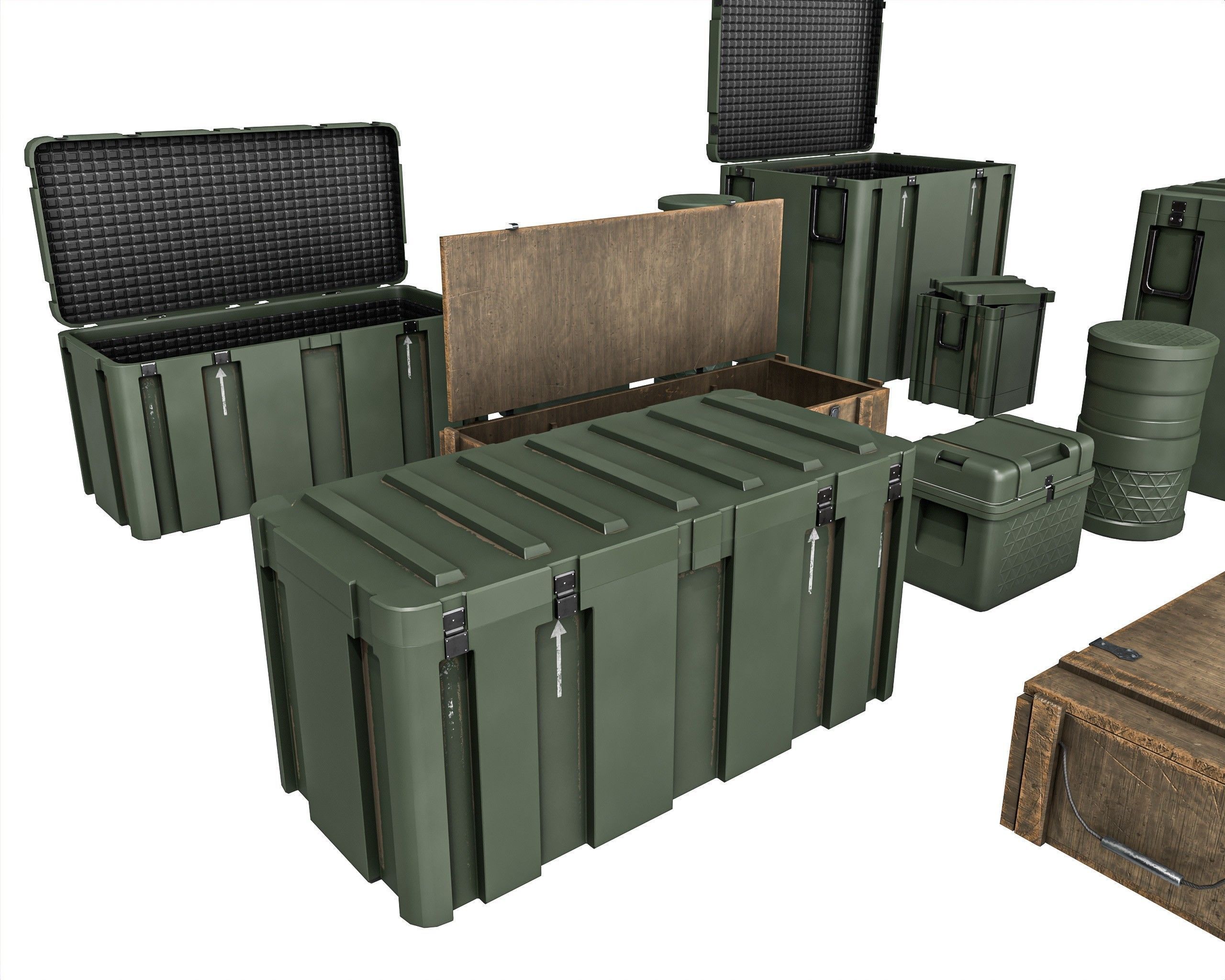 3D model Military Crate Package VR / AR / low-poly | CGTrader