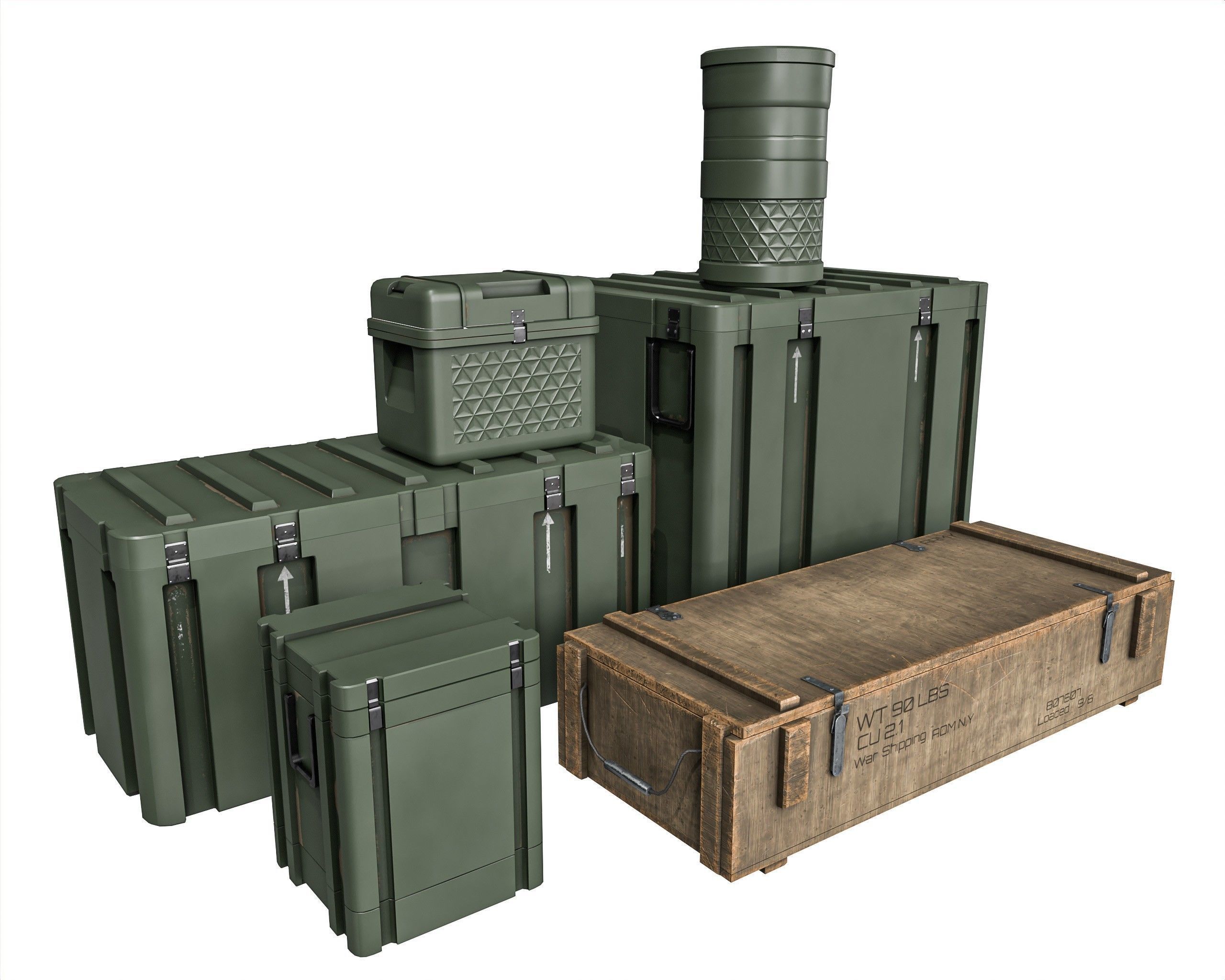 3D model Military Crate Package VR / AR / low-poly | CGTrader