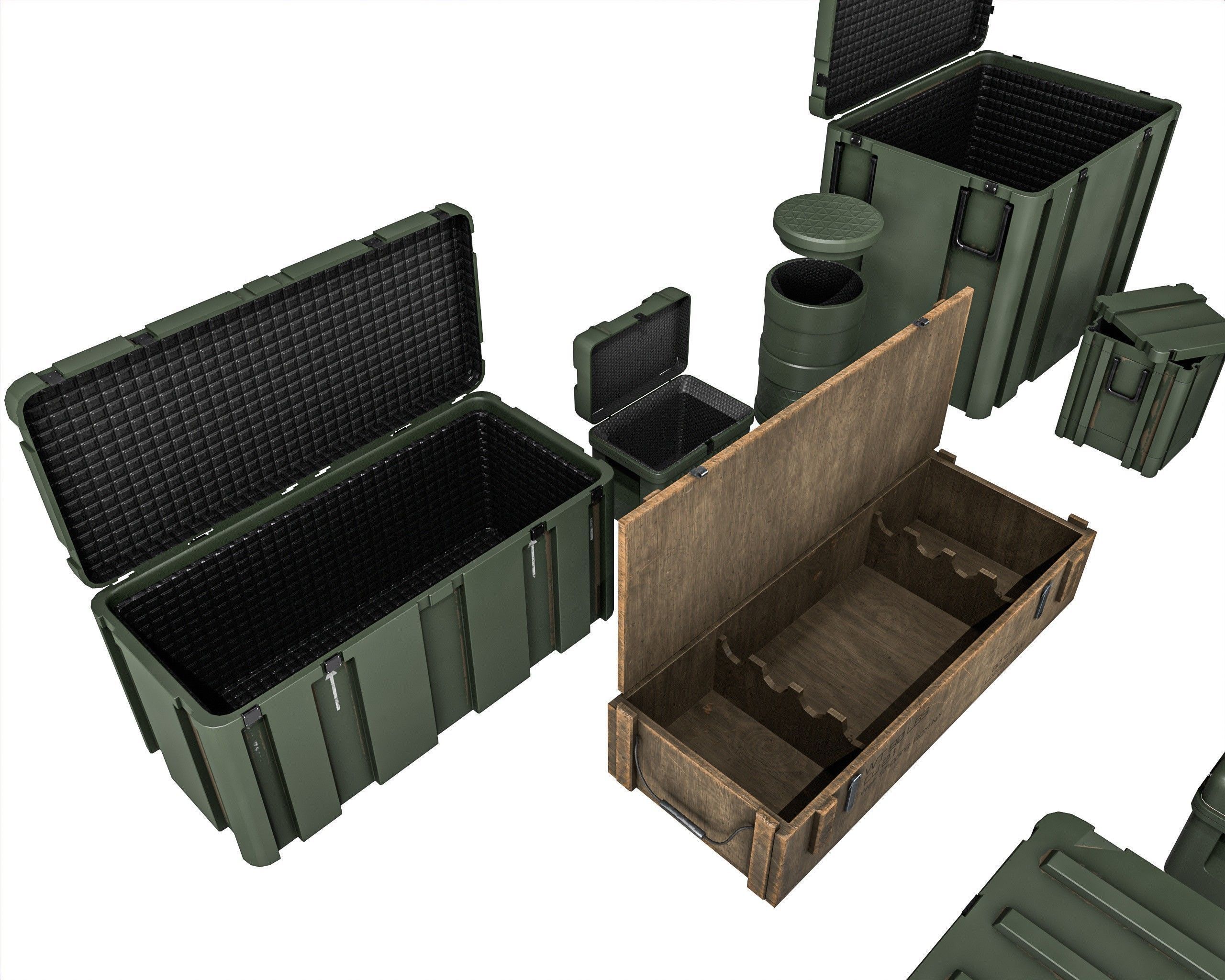 3D model Military Crate Package VR / AR / low-poly | CGTrader