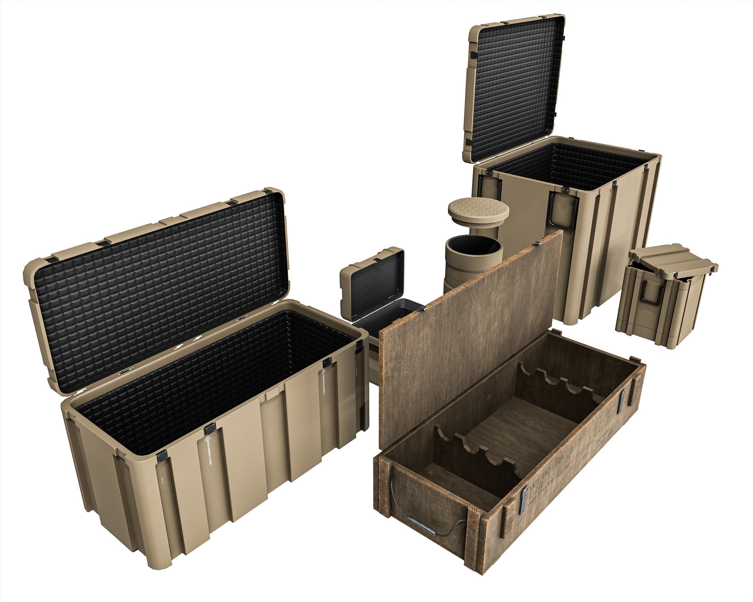 3D model Military Crate Package VR / AR / low-poly | CGTrader