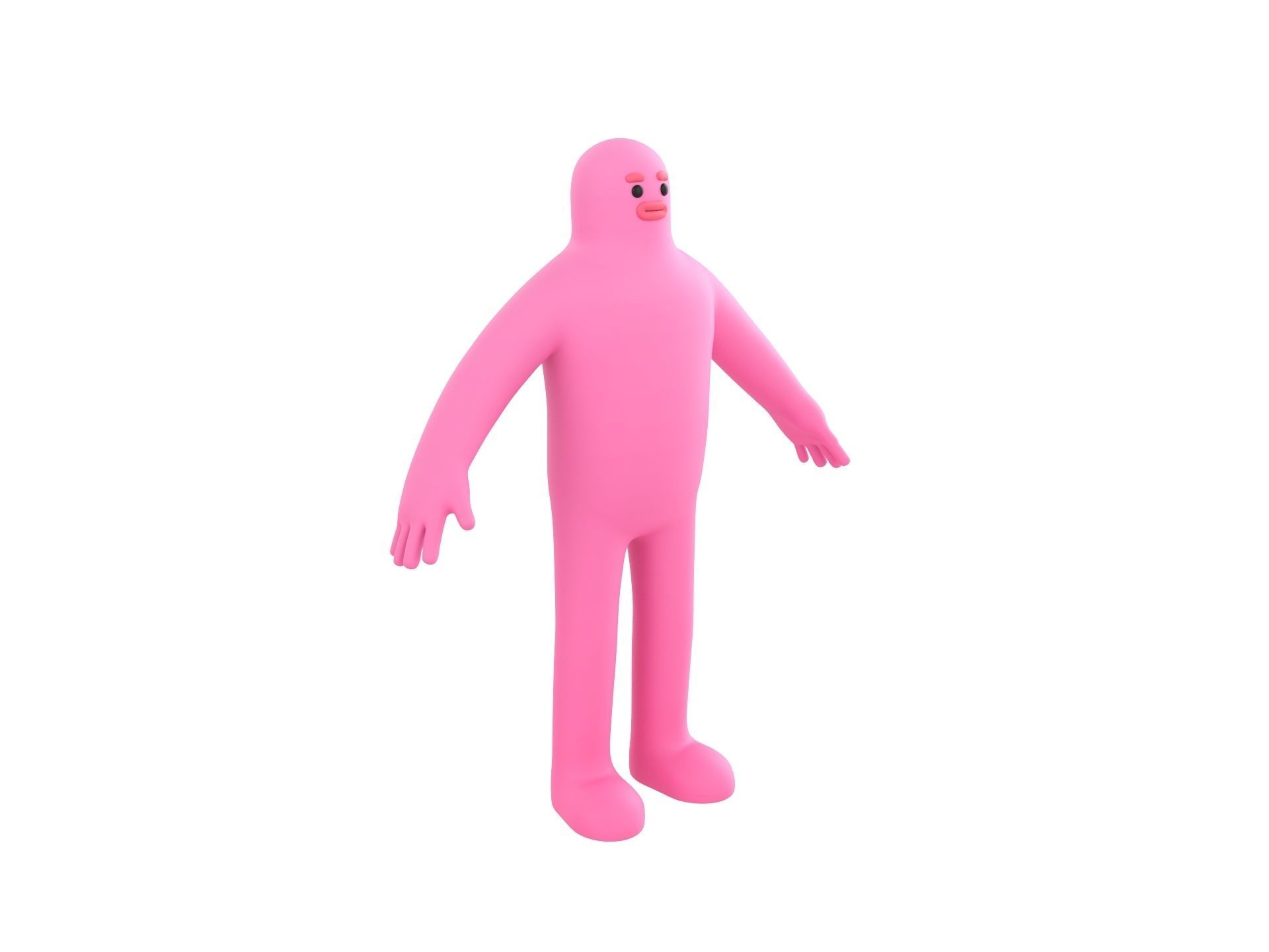Character218 Pink Man 3D model | CGTrader