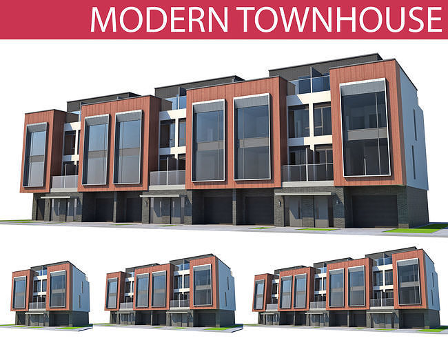 Modern Townhouse 3D model | CGTrader