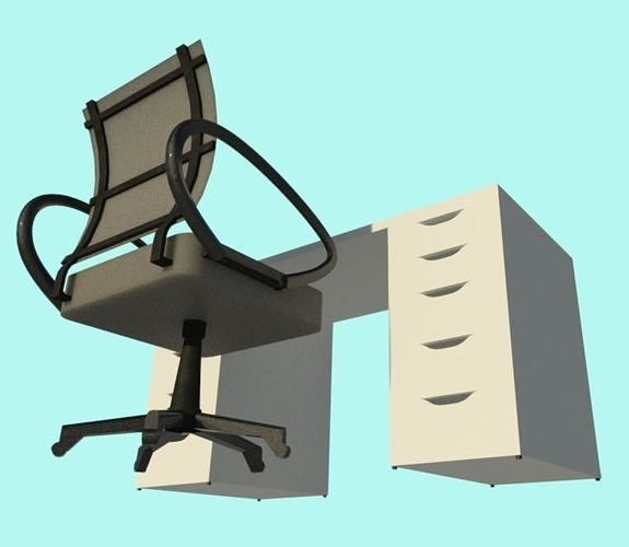 LAGKAPTEN-ALEX IKEA-DESK 3D model rigged | CGTrader