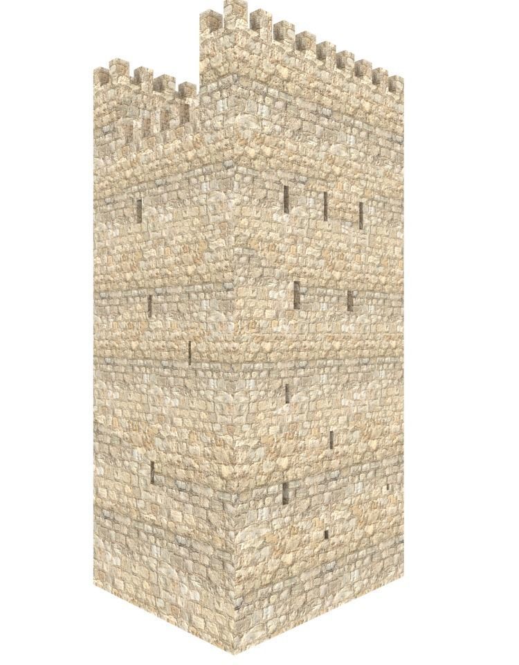 Medieval tower - low poly model with interior free 3D model | CGTrader
