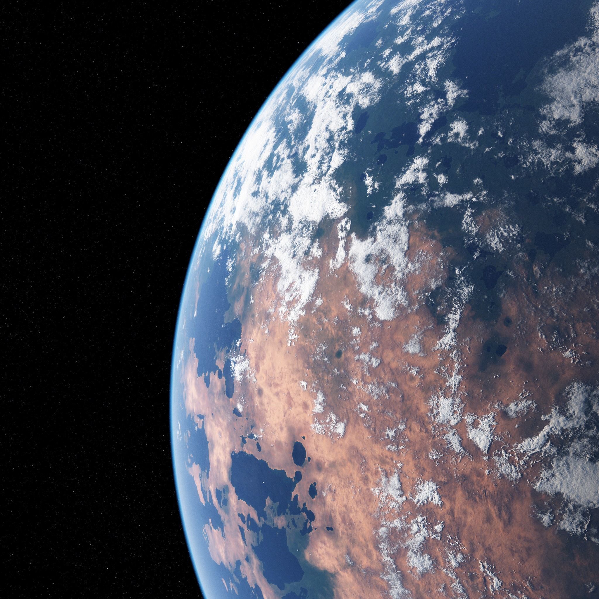 Procedural Habitable Planet Generator for Octane and C4D 3D model ...