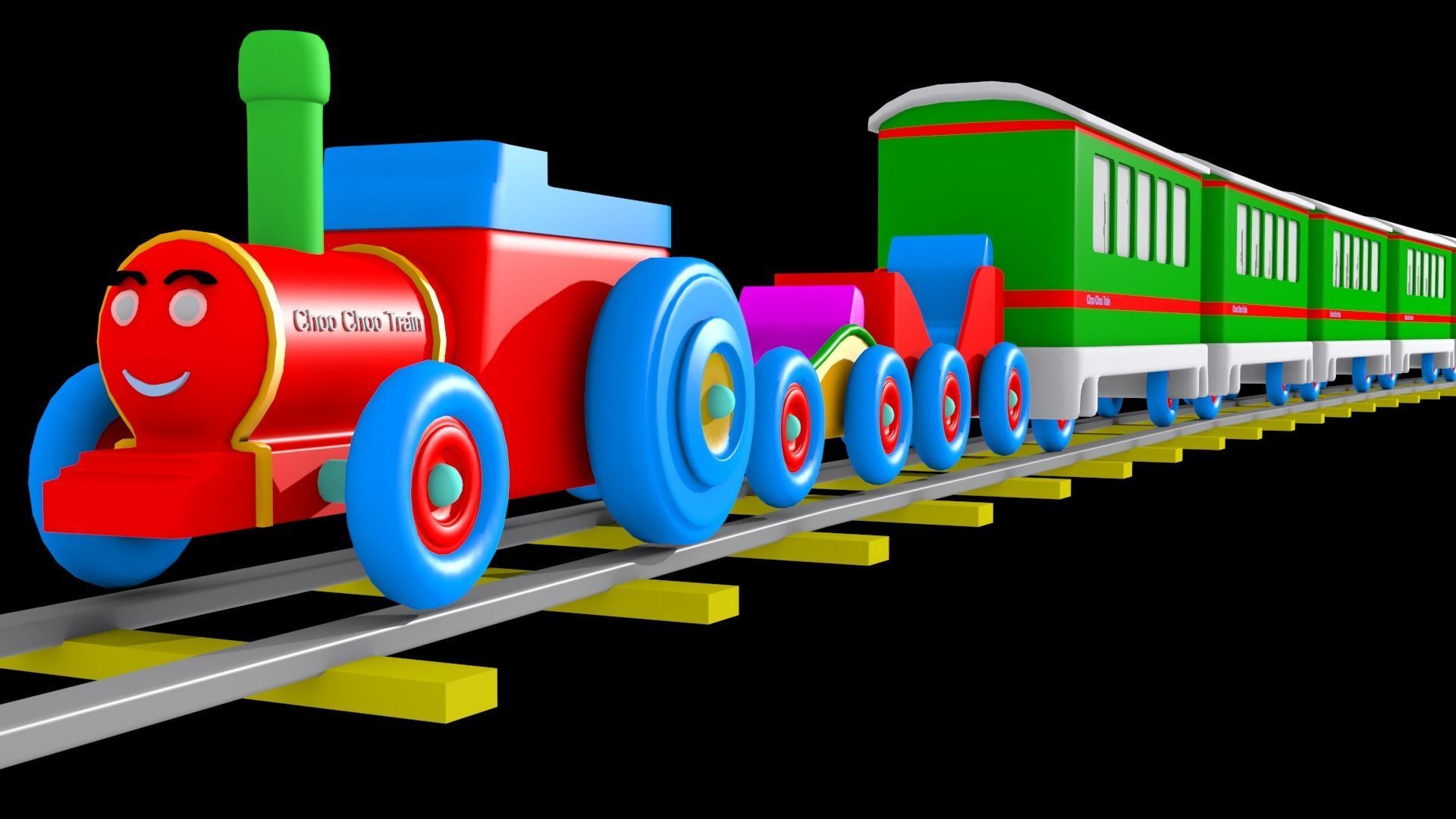 3D model Choo Choo Train VR / AR / low-poly | CGTrader