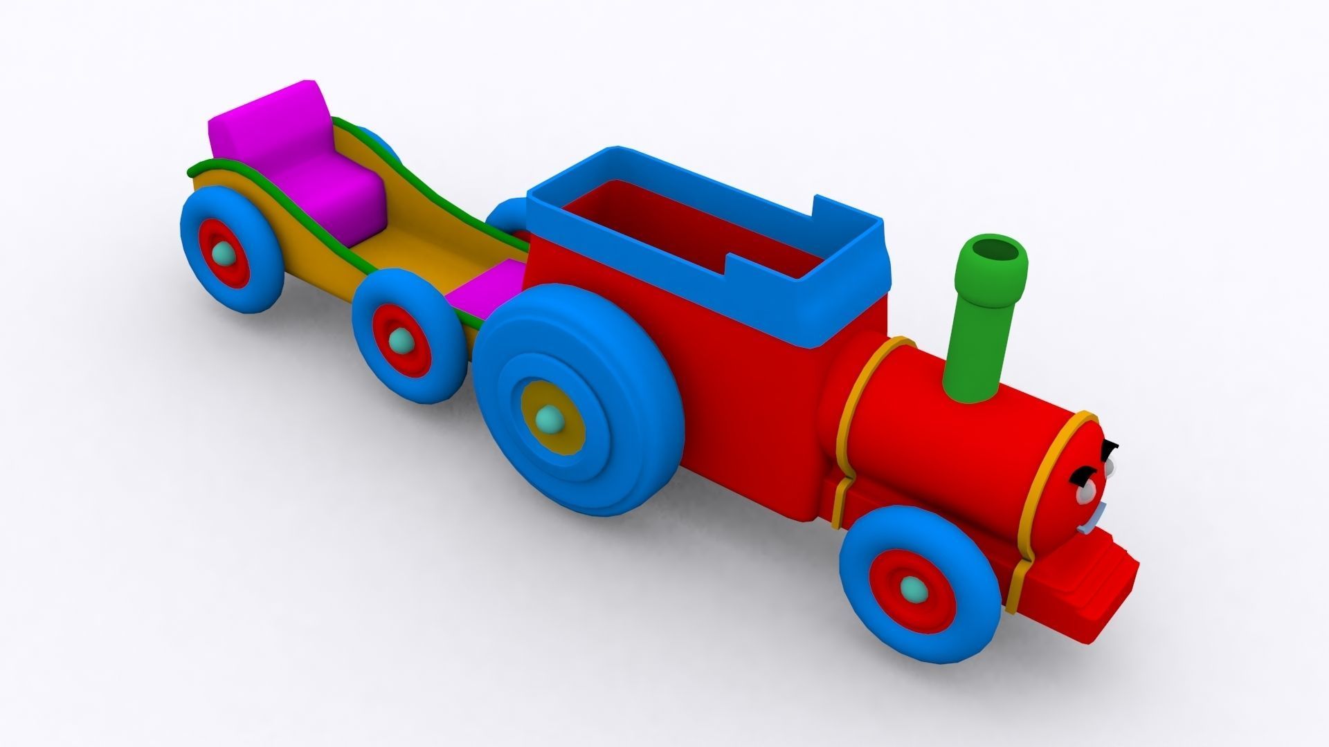 3D model Choo Choo Train VR / AR / low-poly | CGTrader
